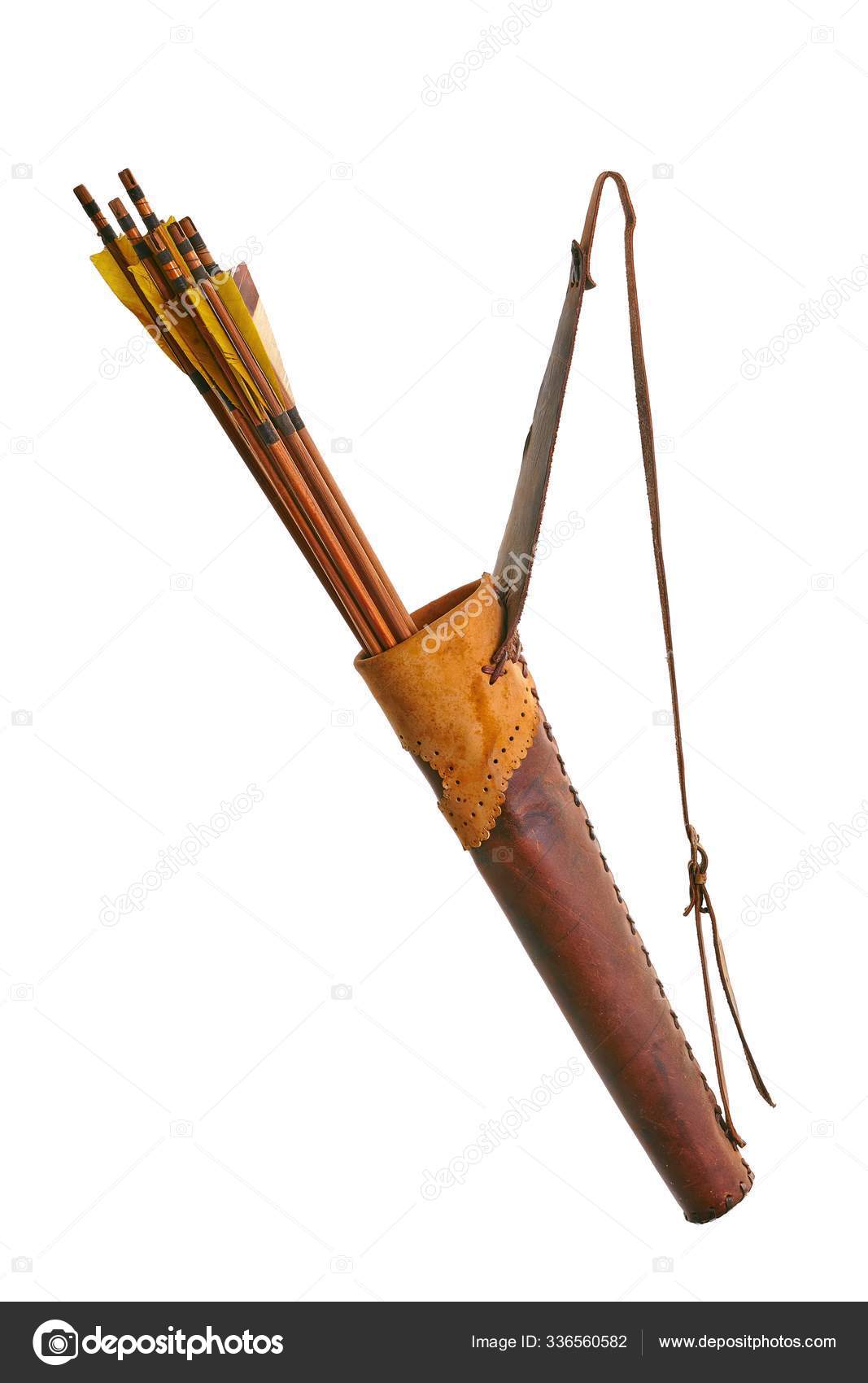 Quiver Made Leather Isolated White Stock Photo by ©PantherMediaSeller ...