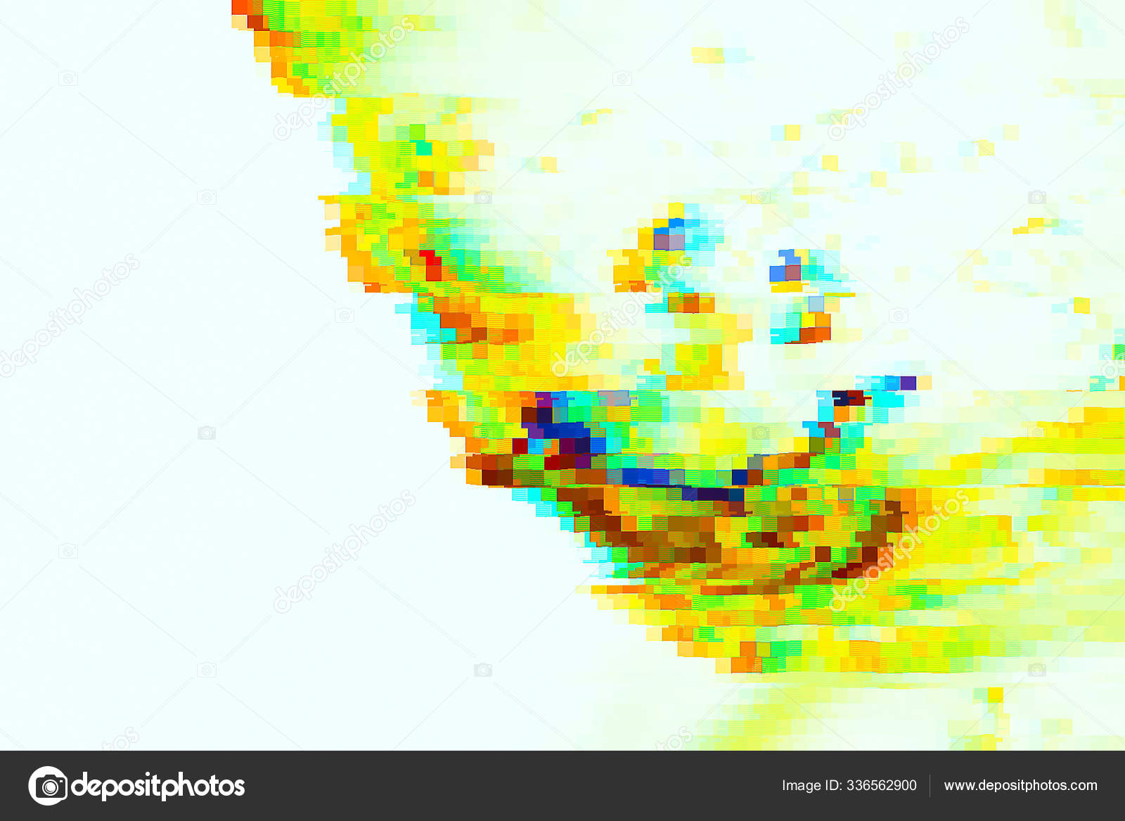 Colored Noise Crazy Directions Light Modern Trendy Digital Abstract ...