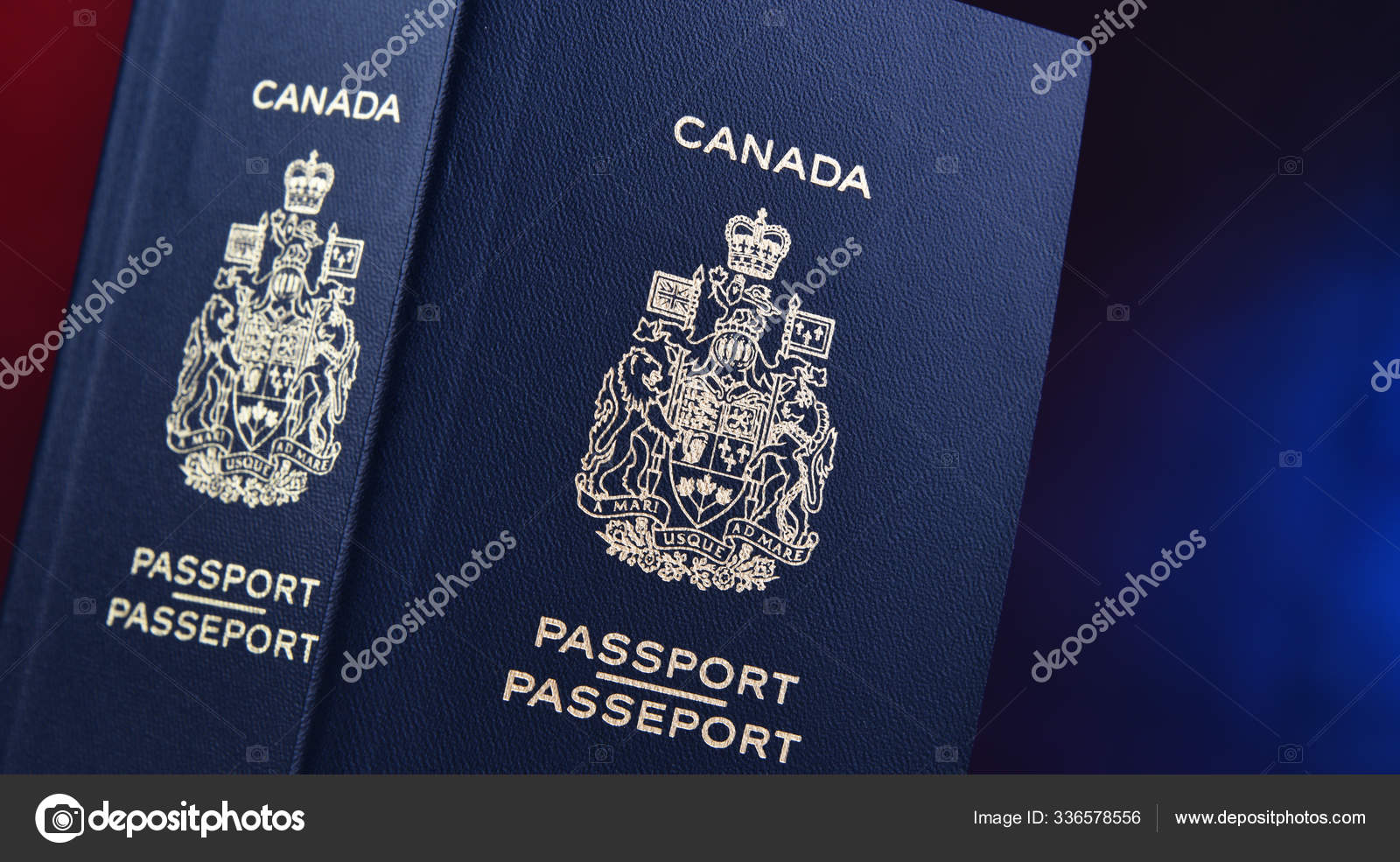 Composition Two Canadian Passports — Stock Editorial Photo ...