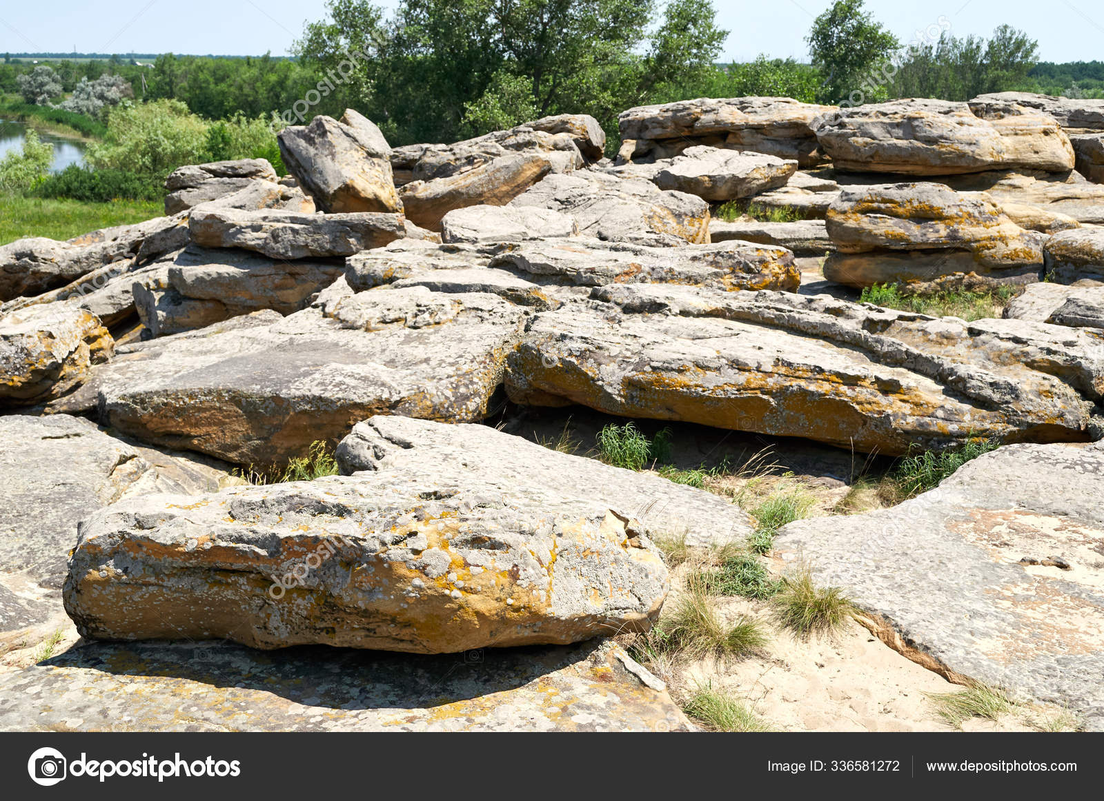 Ancient Stone Complex Stone Grave Ukraine Zaporozhye Region Summer Day ...
