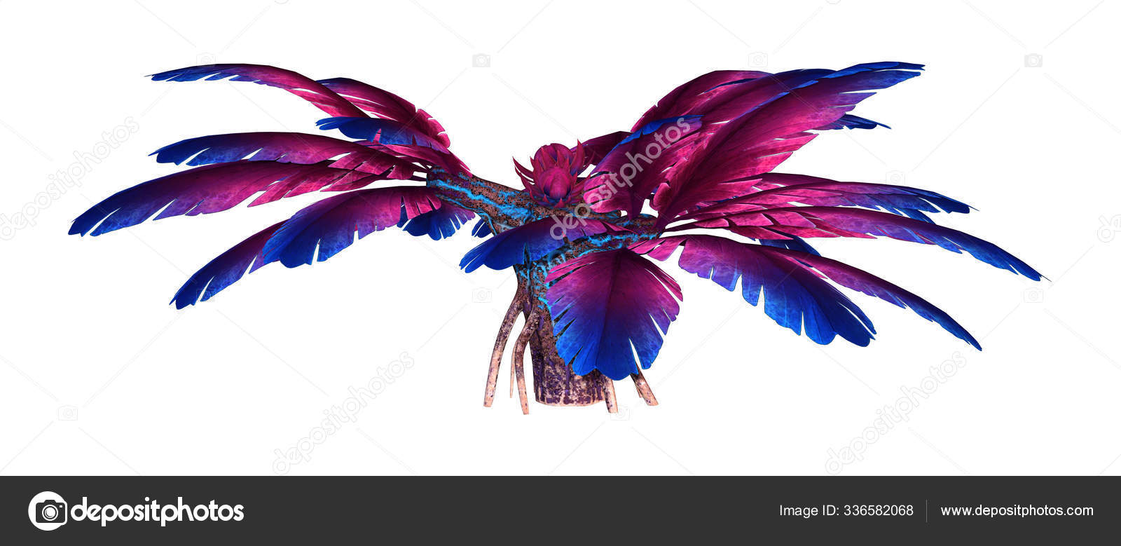 Rendering Fantasy Alien Plant Isolated White Background Stock Photo by ...