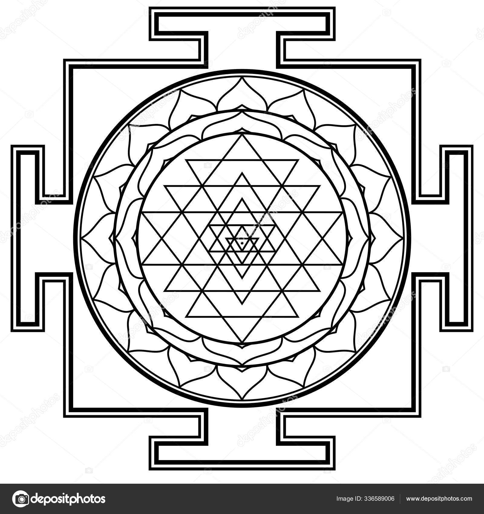 Mandala Illustration D'art Symétrique Spirituelle — Photo de stock par ...