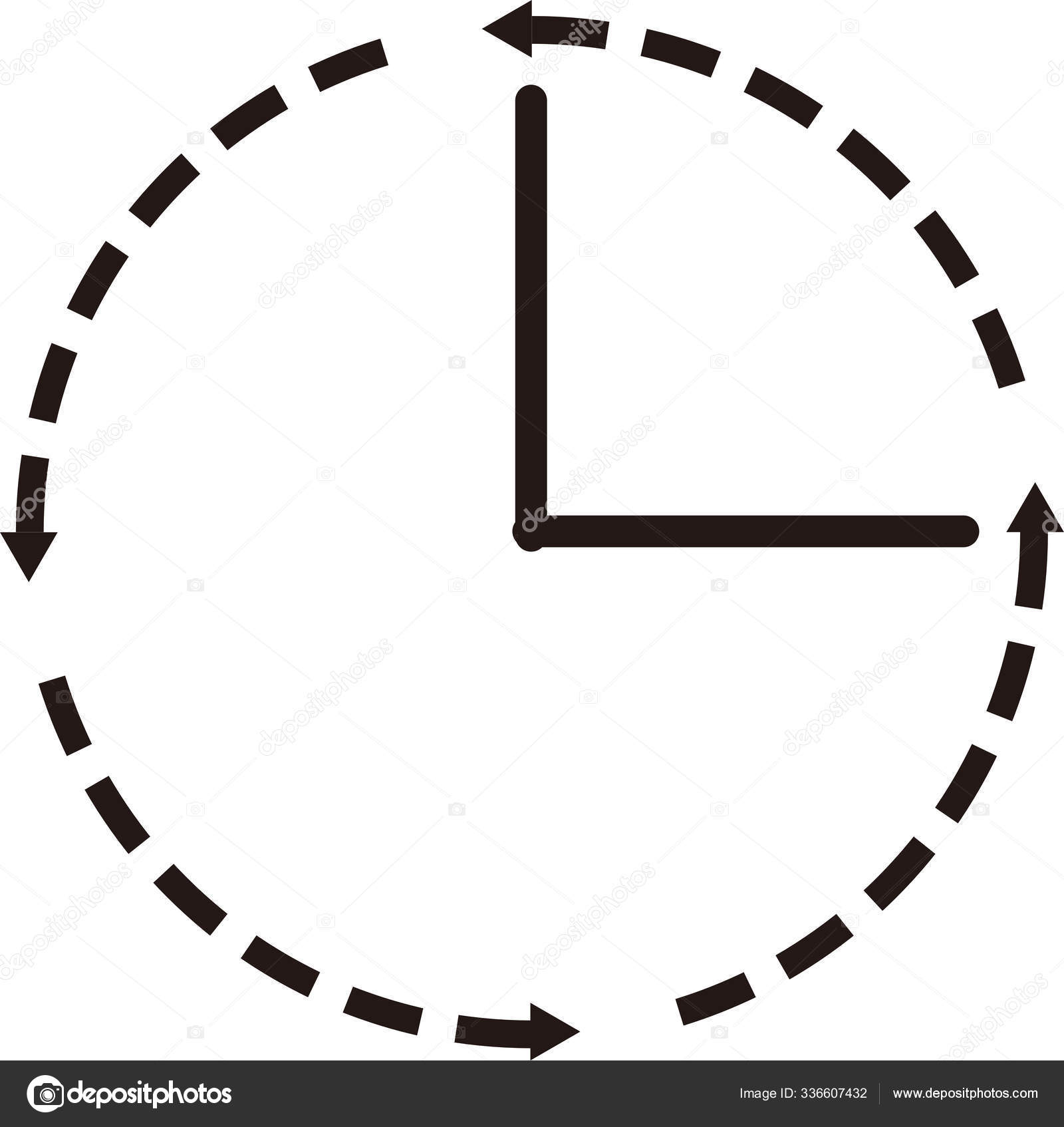 Turn Back Clock Reverse Time Travel Words Eps10 — Stock Photo ...