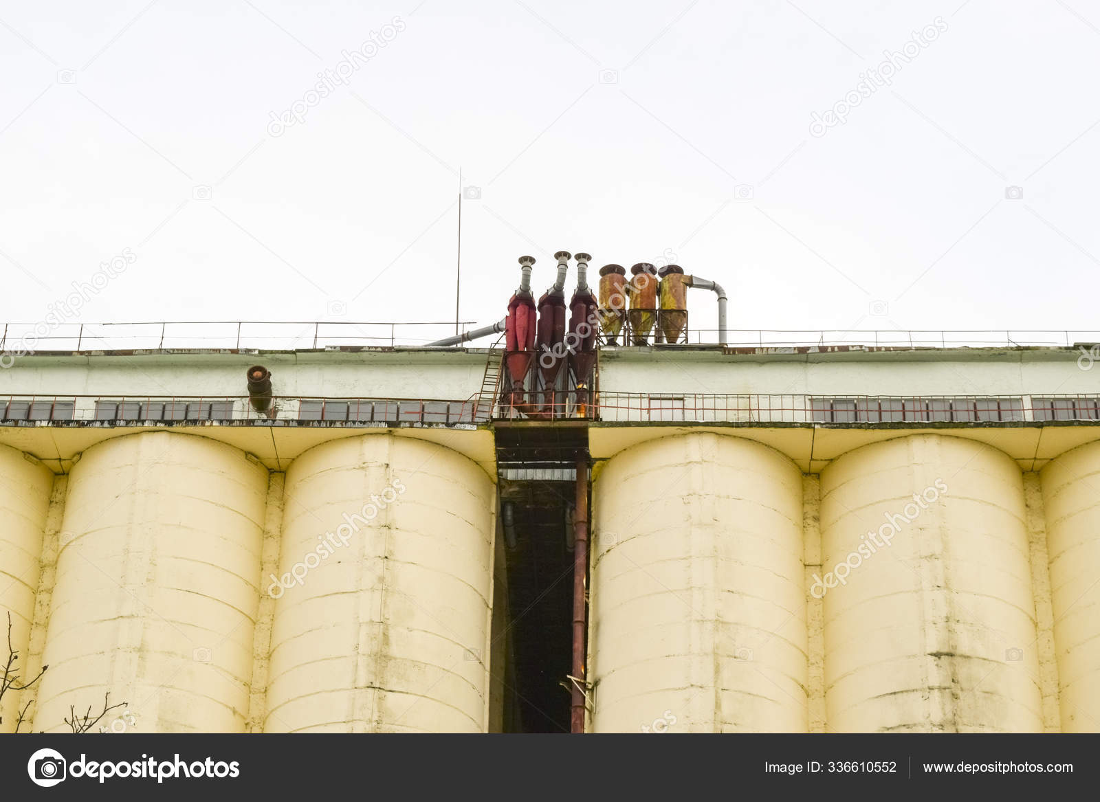 Building Storing Drying Grain Soviet Built Elevator Stock Photo by ...