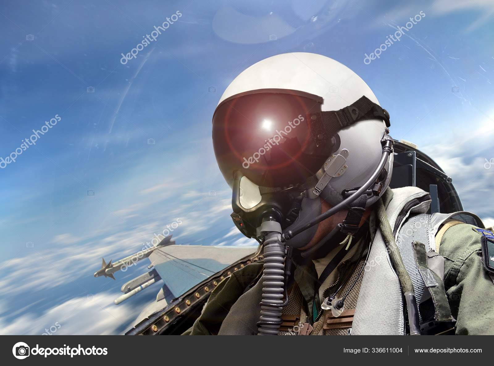 Air Force Pilot Helmet Side View