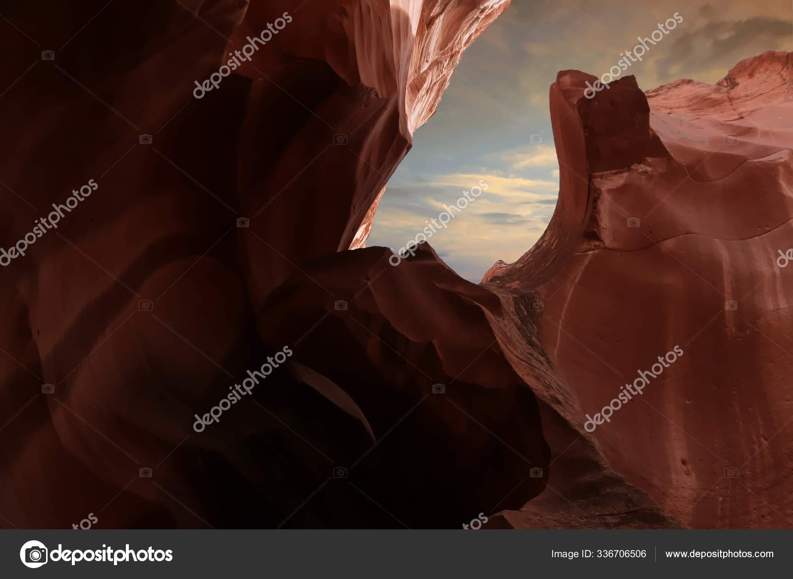 Antelope Canyon Curve Sandstone Formation Stock Photo by ...