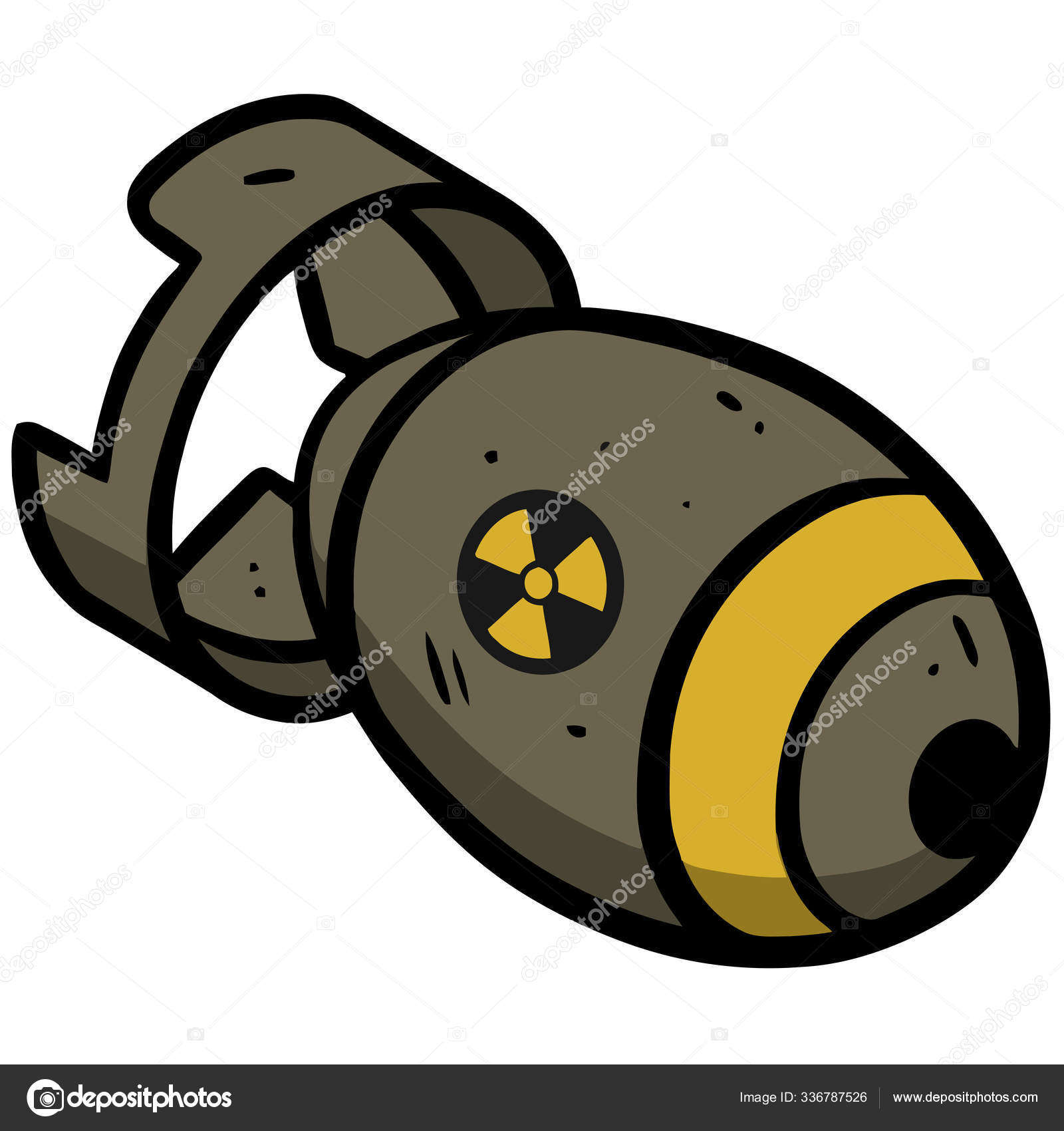 Bomba Nuclear Guerra Nuclear Peligro Átomo Explosivo Ilustración ...
