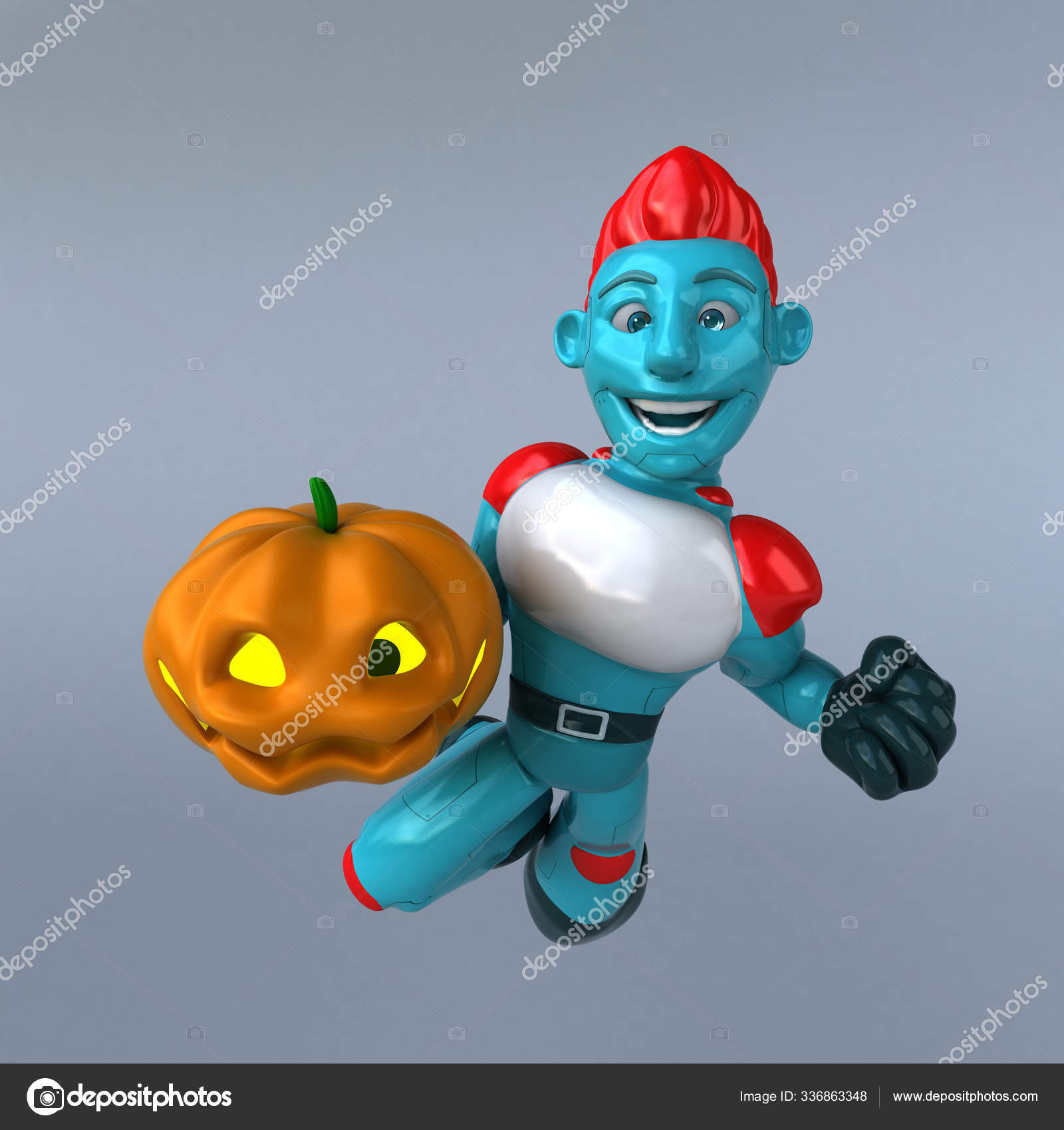 Cute Robot Colorful Illustration Stock Illustration by ...