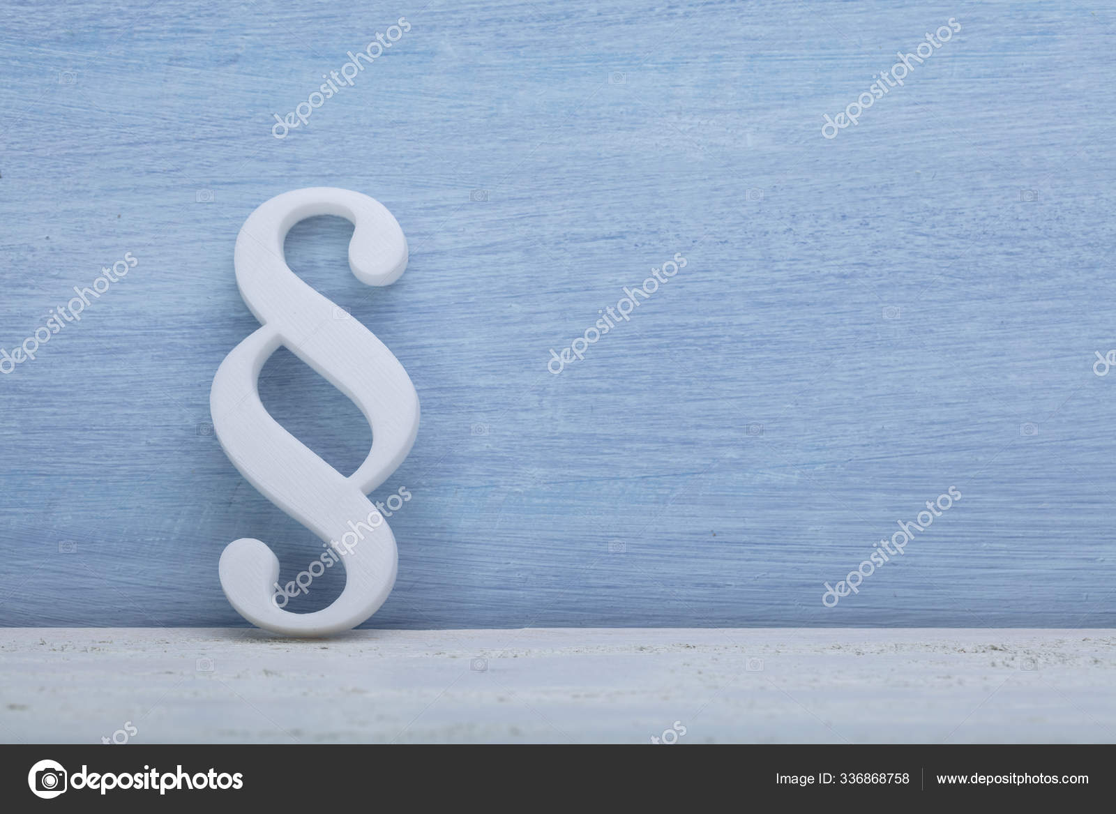 Close Paragraph Symbol Leaning Blue Wall — Stock Photo ...