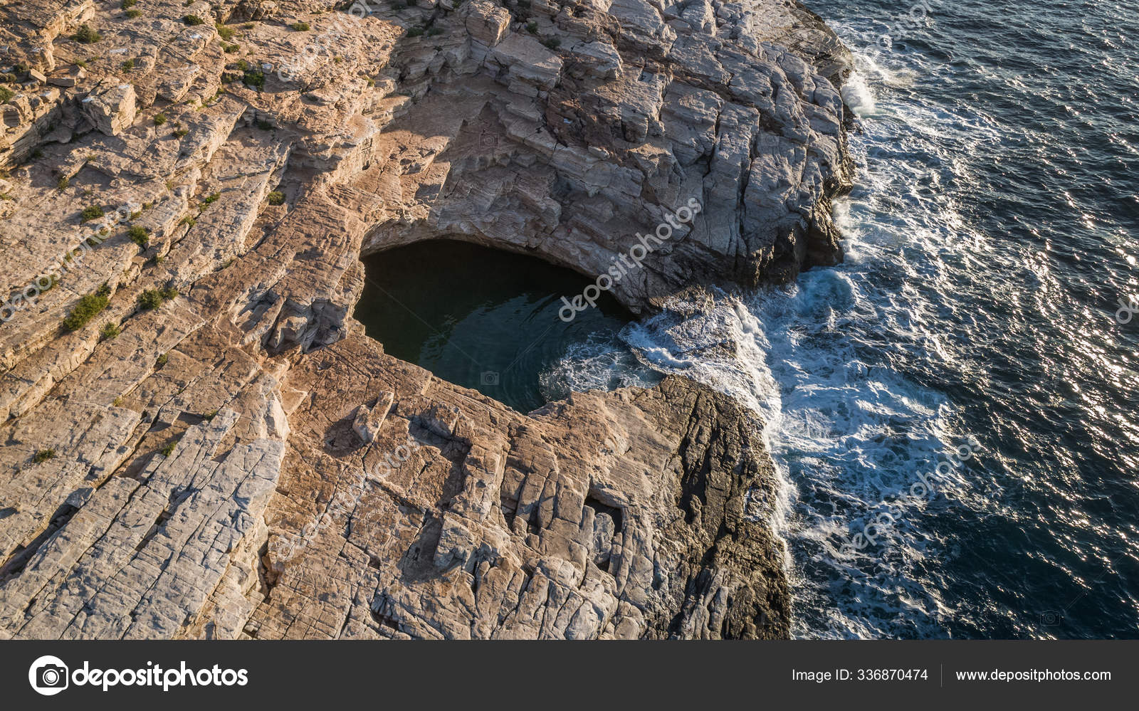 Giola Natural Sea Water Pool Located Thassos Island Greece — Stock ...