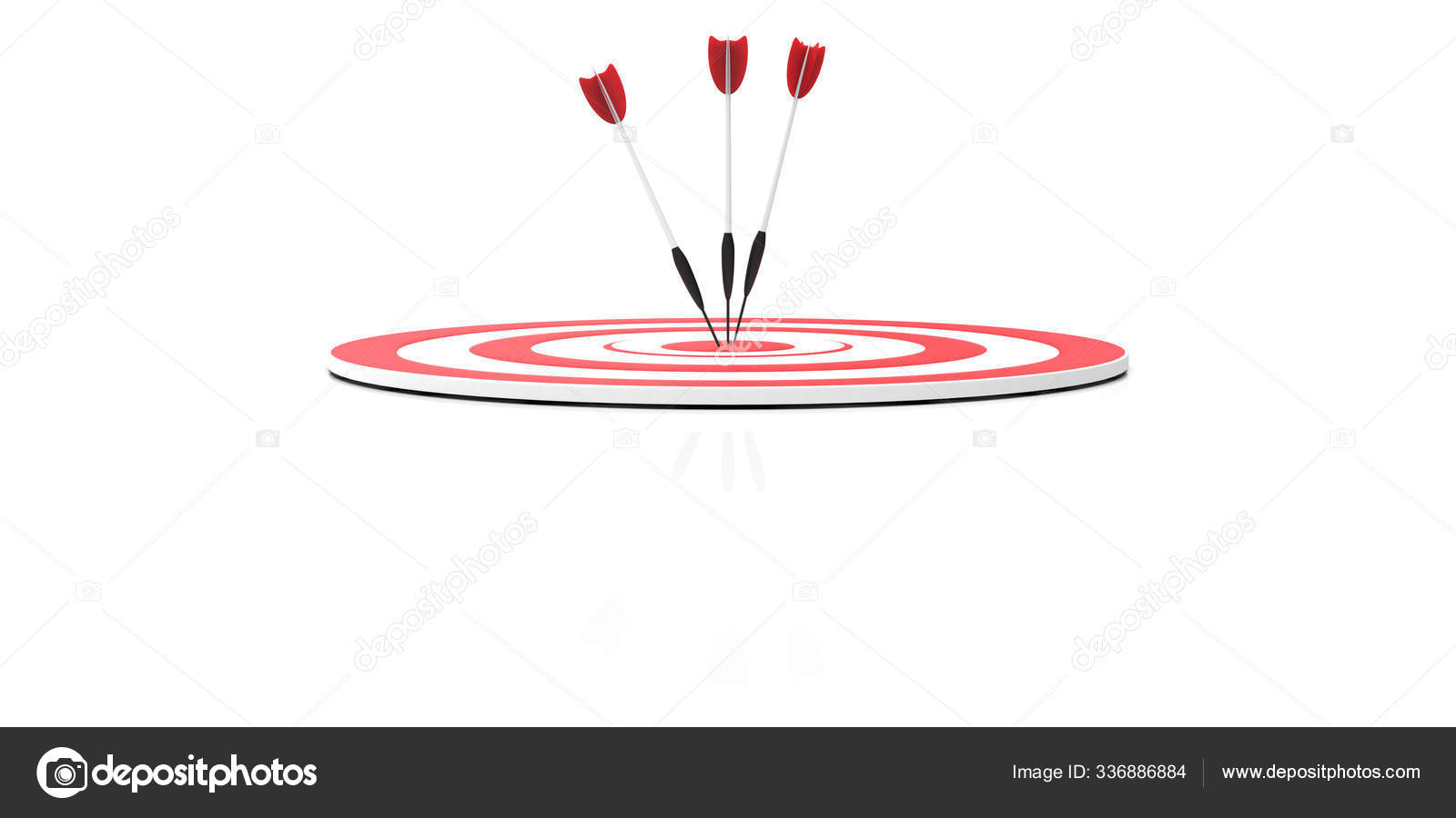 Representación Del Concepto Icono Target Aislado Con Blanco — Foto de ...