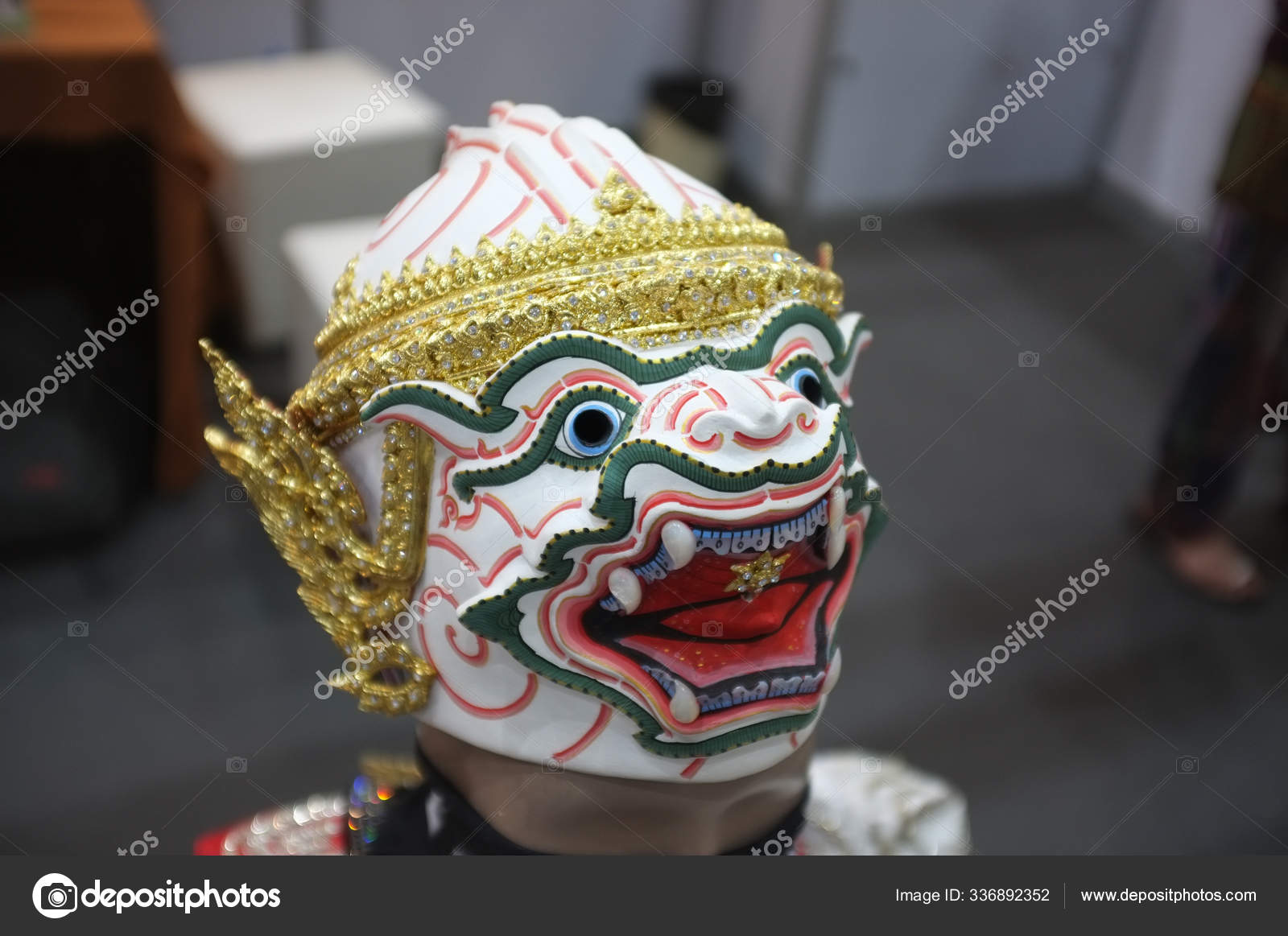 Thai Khon Mask Thai Traditional Mask Name Hanuman Hanuman Character — Stock Photo ...