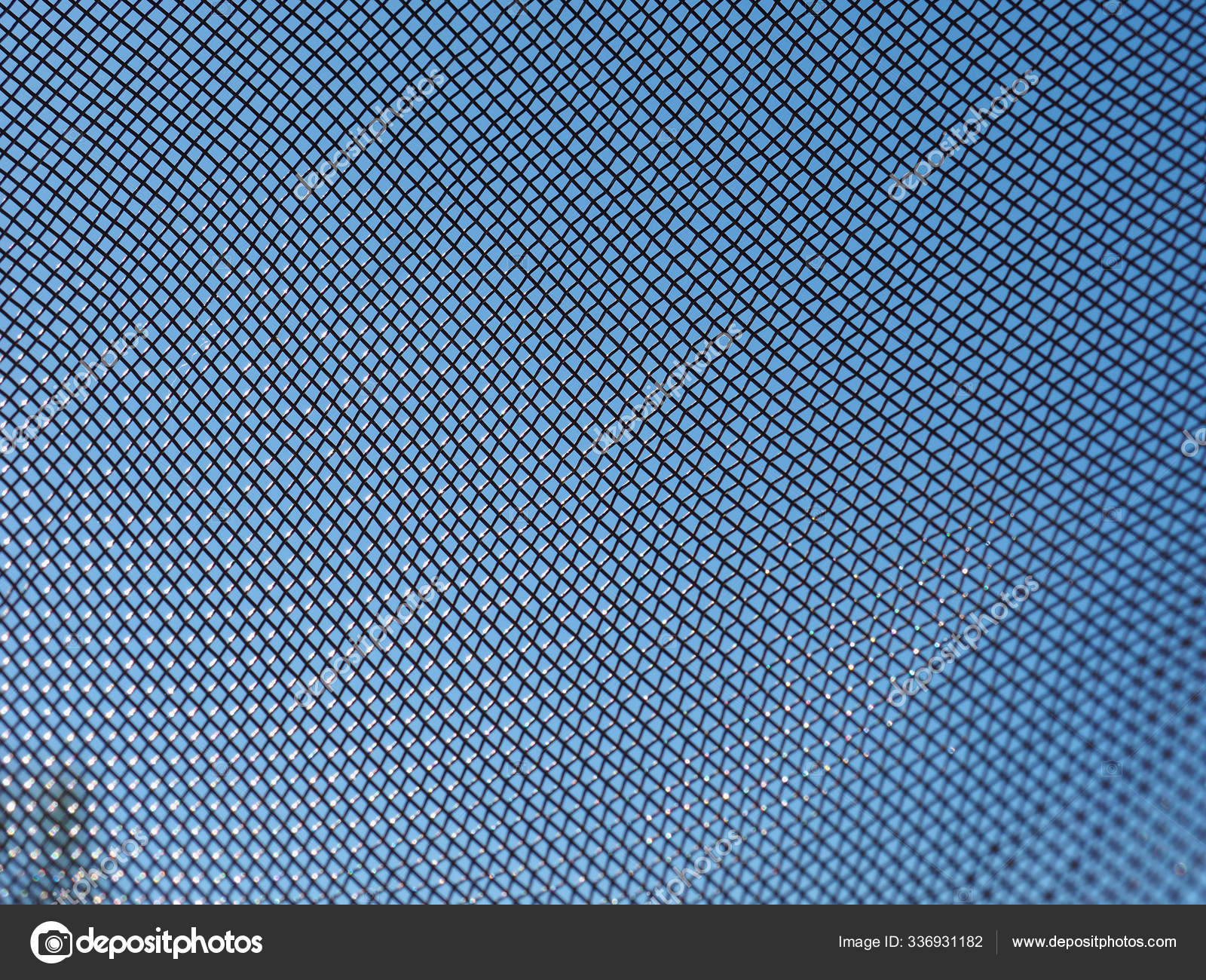 Steel Mesh Texture Blue Sky Useful Background — Stock Photo ...