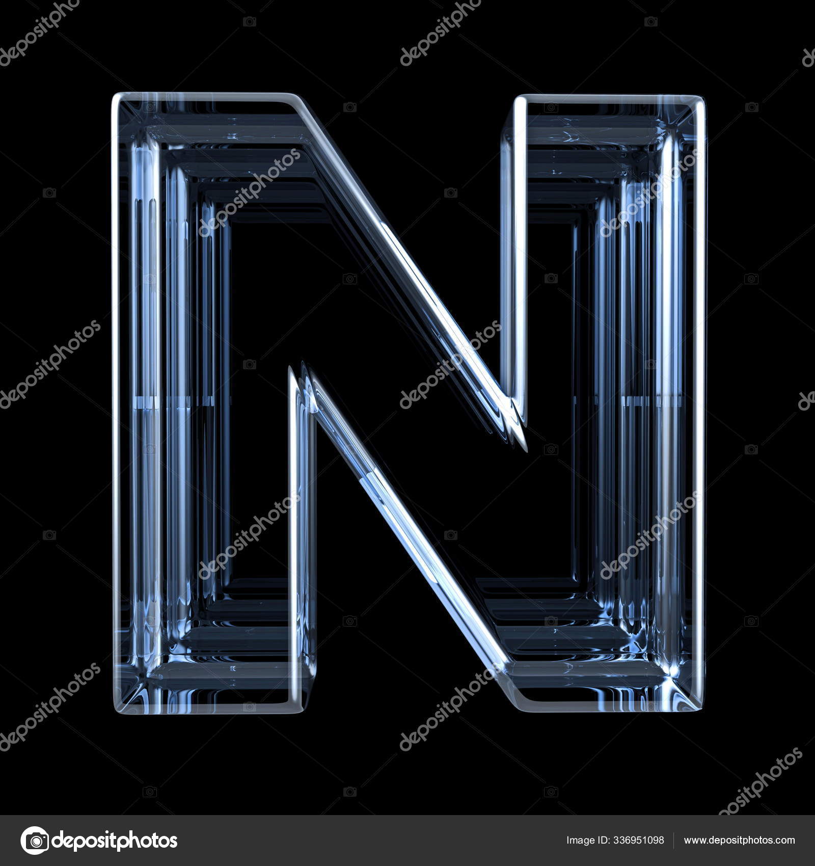 Transparent Ray Letter Render Illustration Black Background Stock Photo ...
