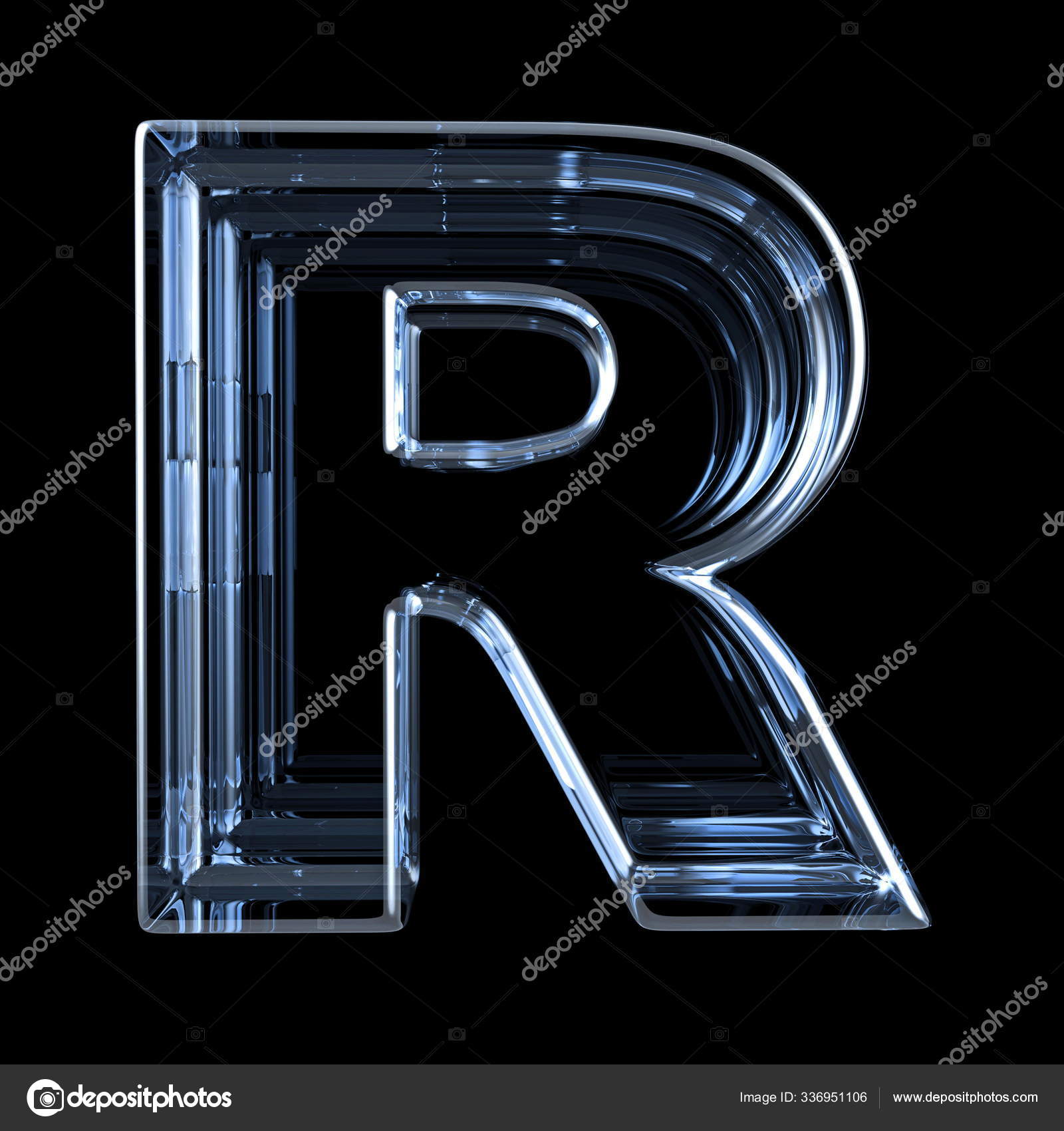 Transparent Ray Letter Render Illustration Black Background Stock Photo ...