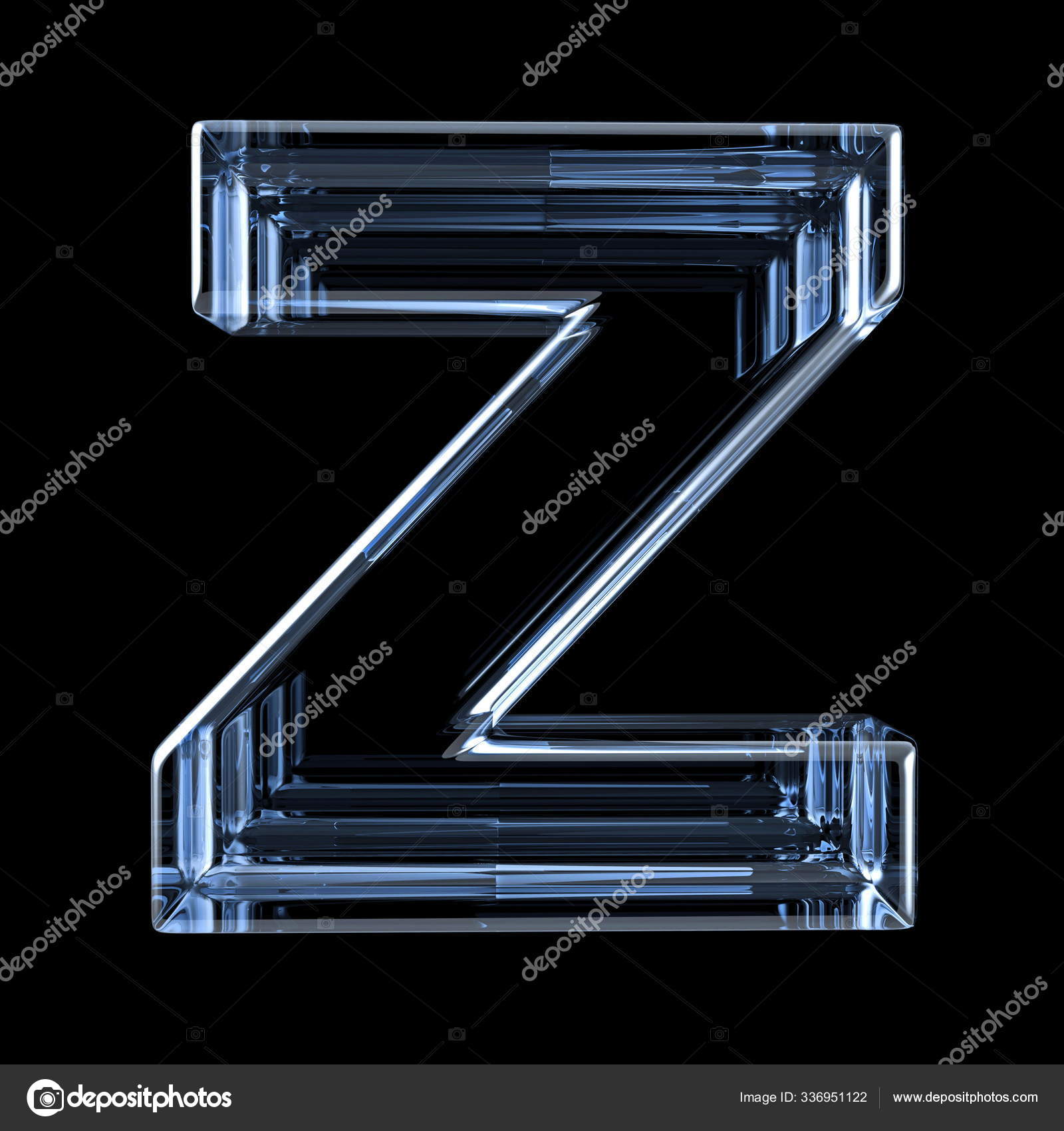 Transparent Ray Letter Render Illustration Black Background Stock Photo ...