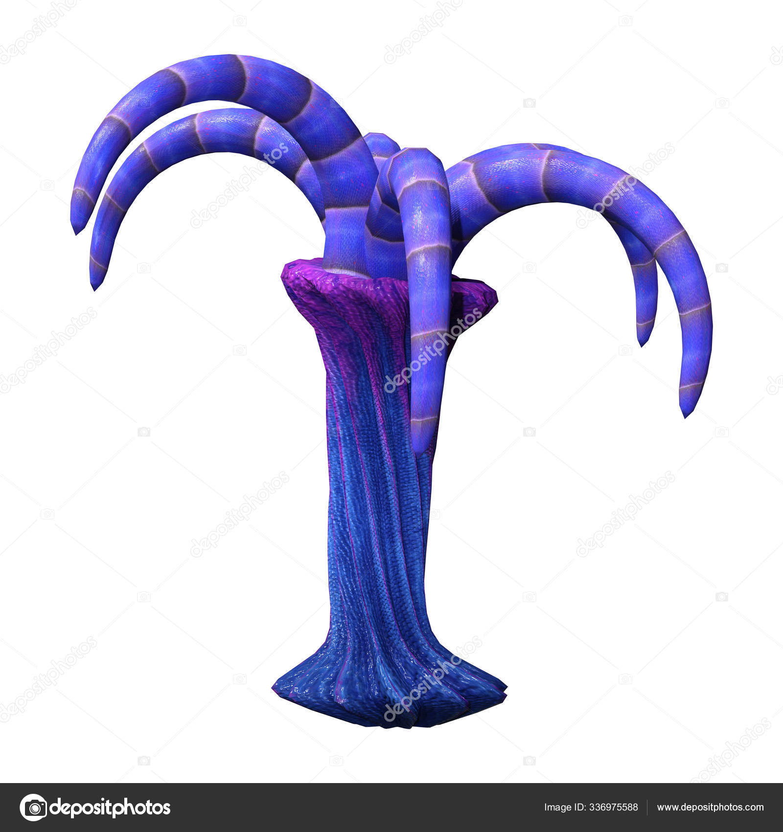 Rendering Fantasy Alien Plant Isolated White Background — Stock Photo ...