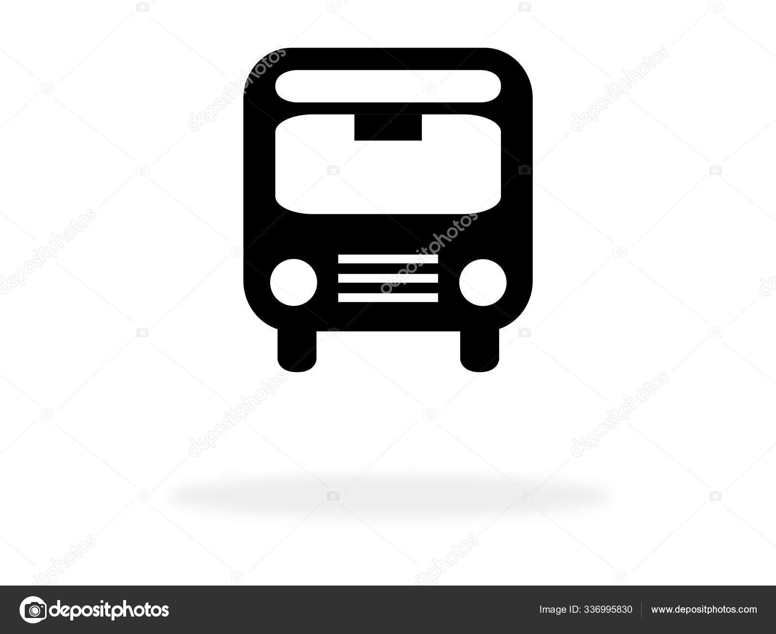 Icono Autobús Con Color Negro Símbolo Para Transporte Público Servicio ...
