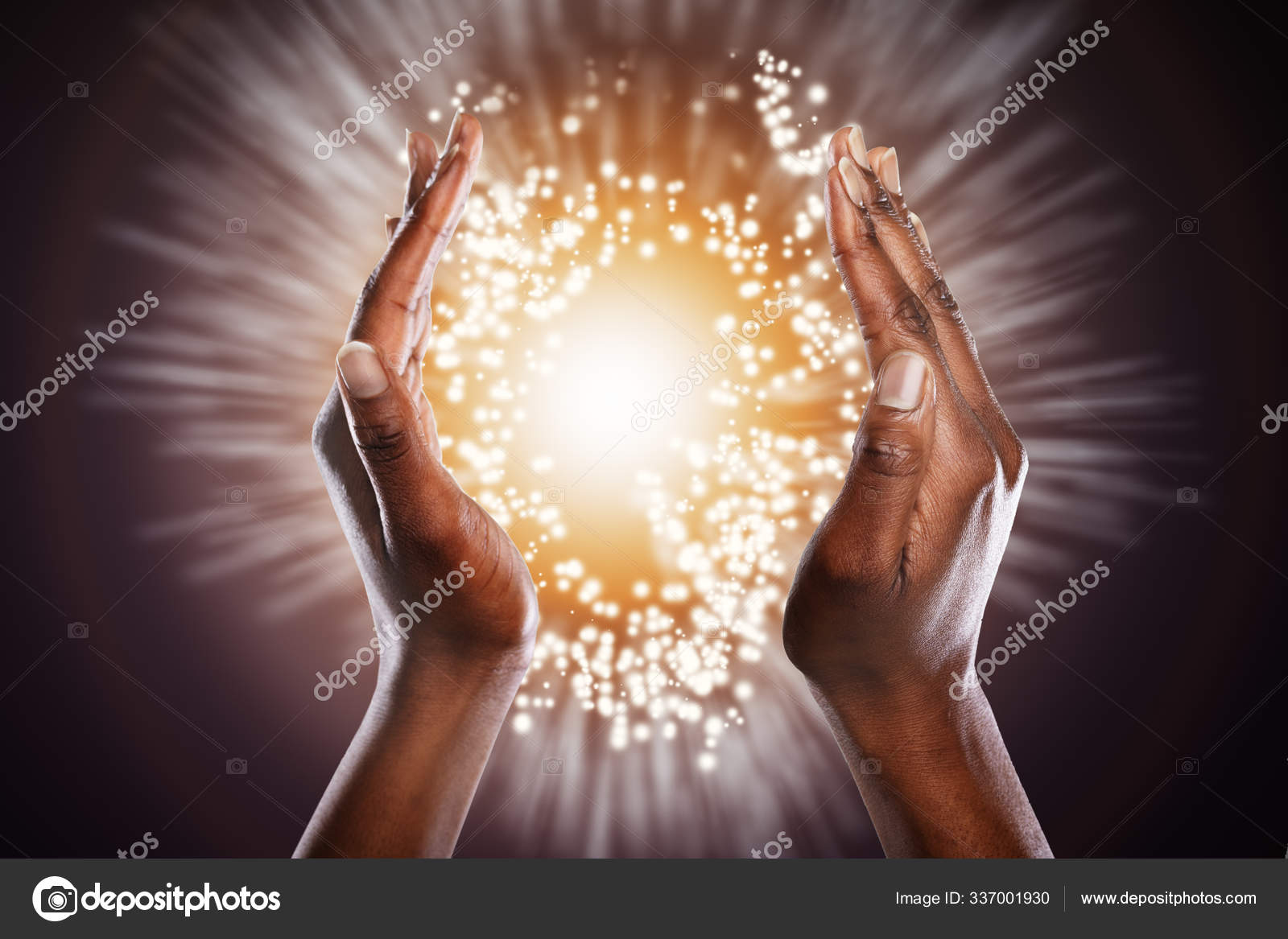Close Mysterious Glowing Power Hands Stock Photo by ©PantherMediaSeller ...