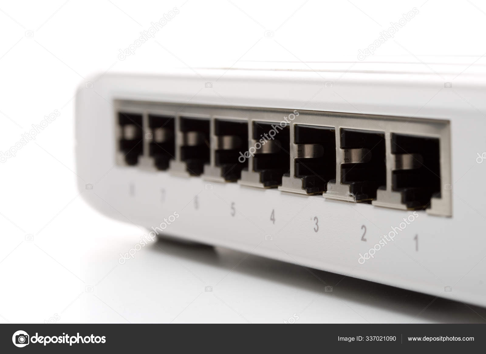 Network Switch Isolated White Background Stock Photo by ...