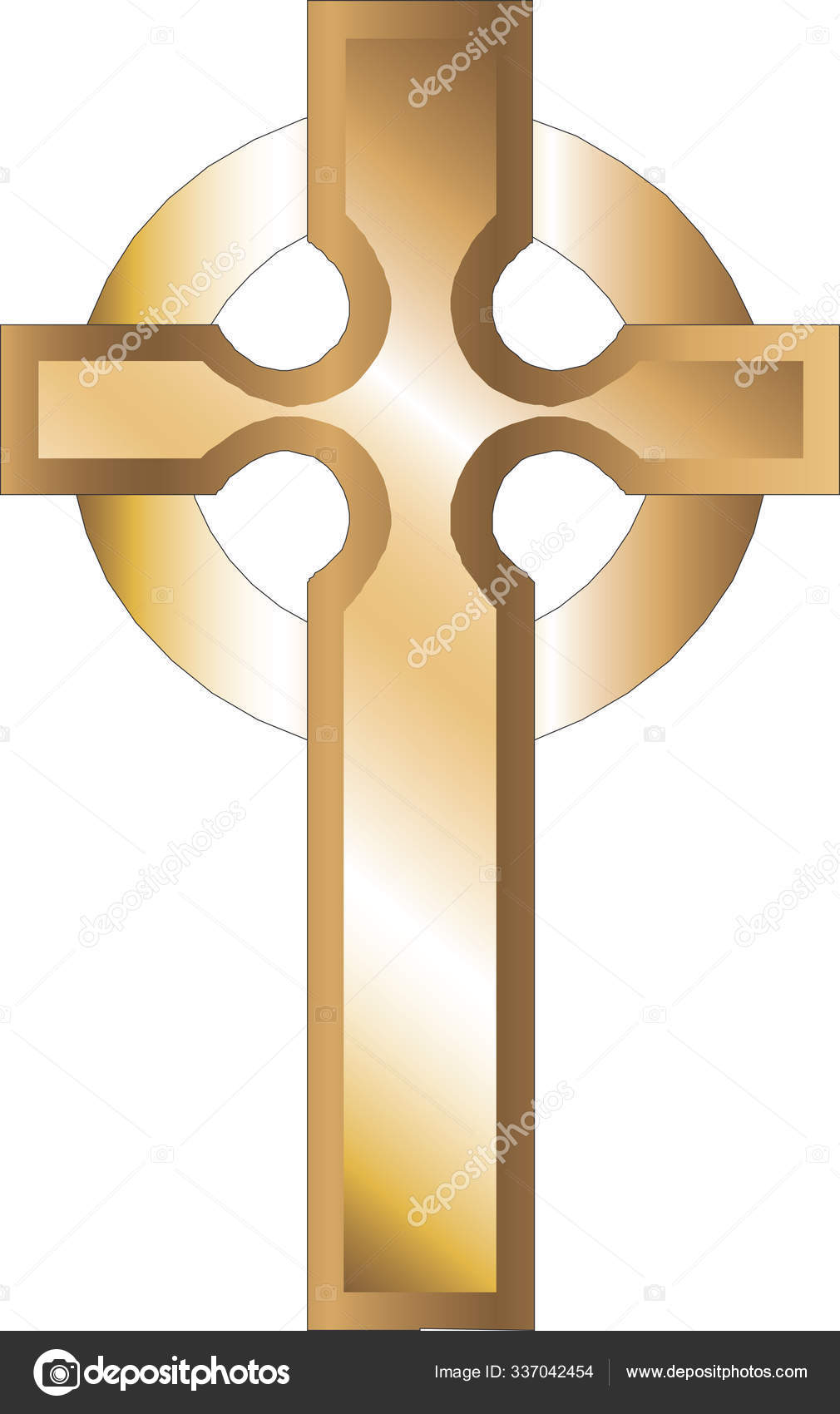 Church Icons Vector Illustration Gold Roman Cross — Stock Photo ...