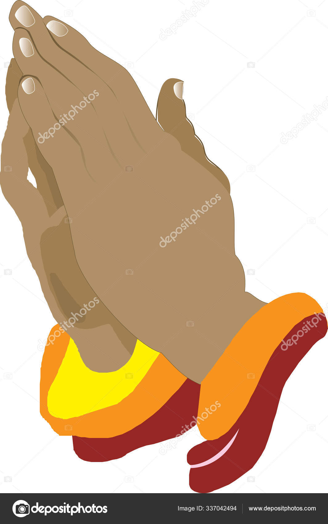 Icono Manos Orantes Ilustración También Disponible Formato Vectorial ...