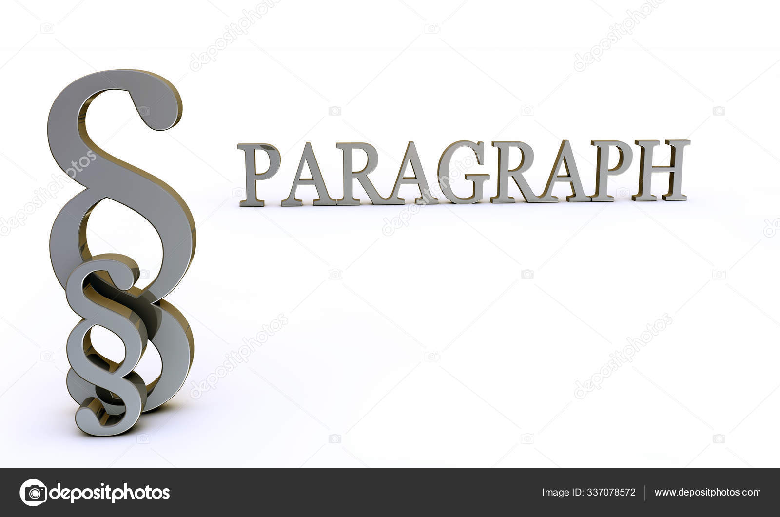 Tanda Paragraf Pada Latar Belakang Putih Render — Foto Stok ...
