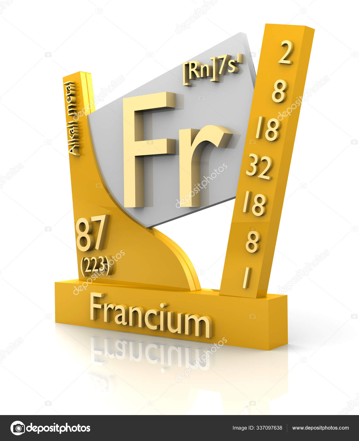 Francium Form Periodic Table Elements Made Stock Photo by ...