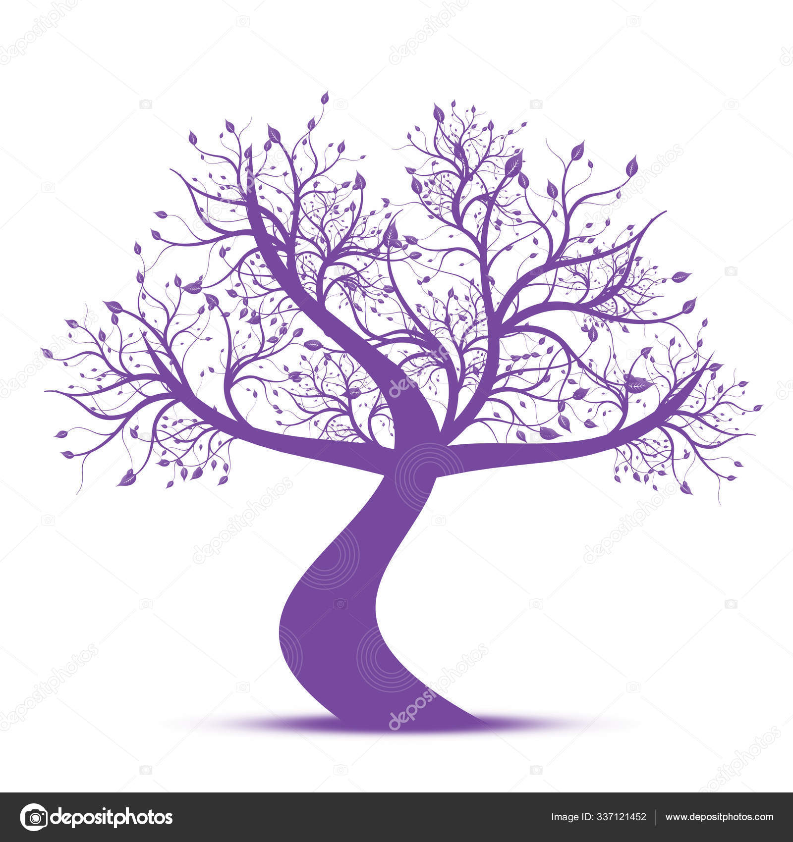 Beautiful Art Tree Isolated White Background Stock Photo by ...