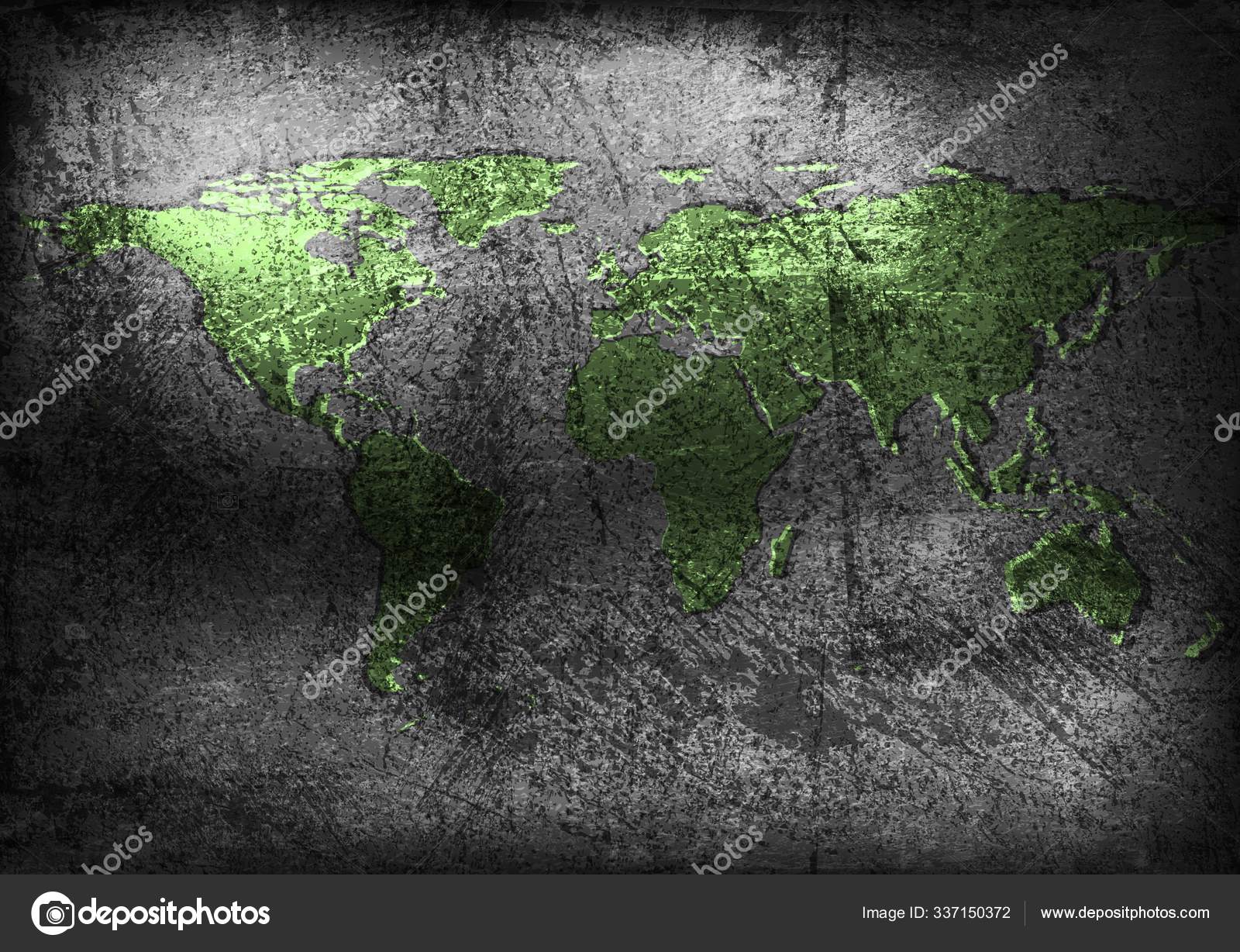 World Map Old Gray Wall Vector Illustration Eps Stock Photo by ...
