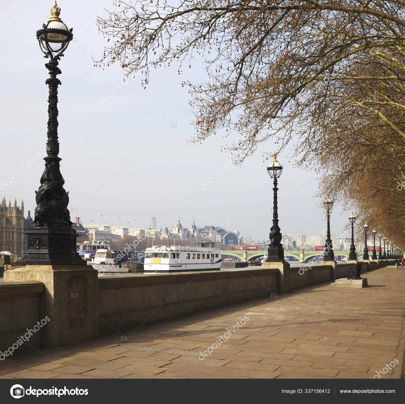 Riverside Promenade Albert Embankment Lambeth London England River ...