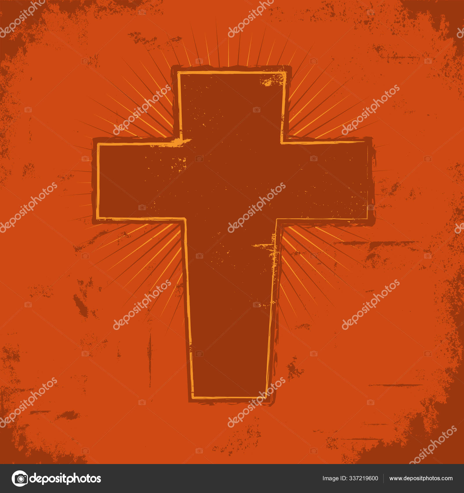 Illustration Christian Cross Grungy Texture — Stock Photo ...