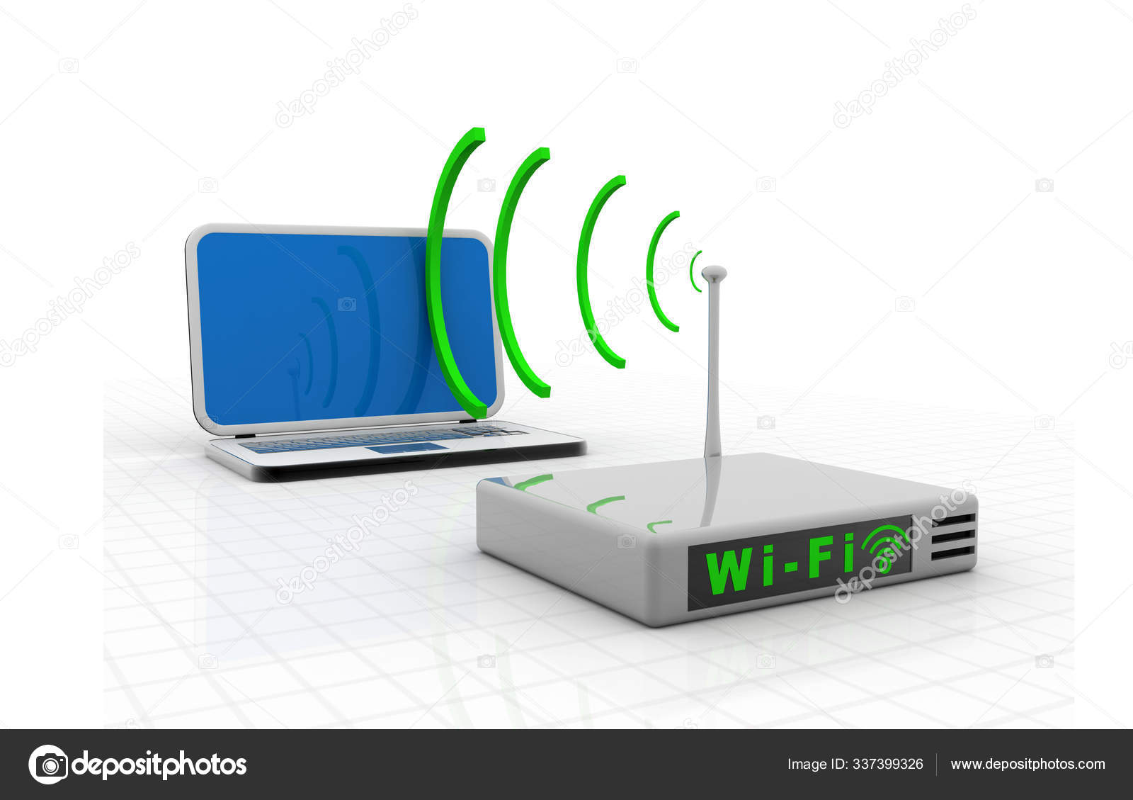 Home Wifi Network Internet Router Laptop — Stock Photo ...