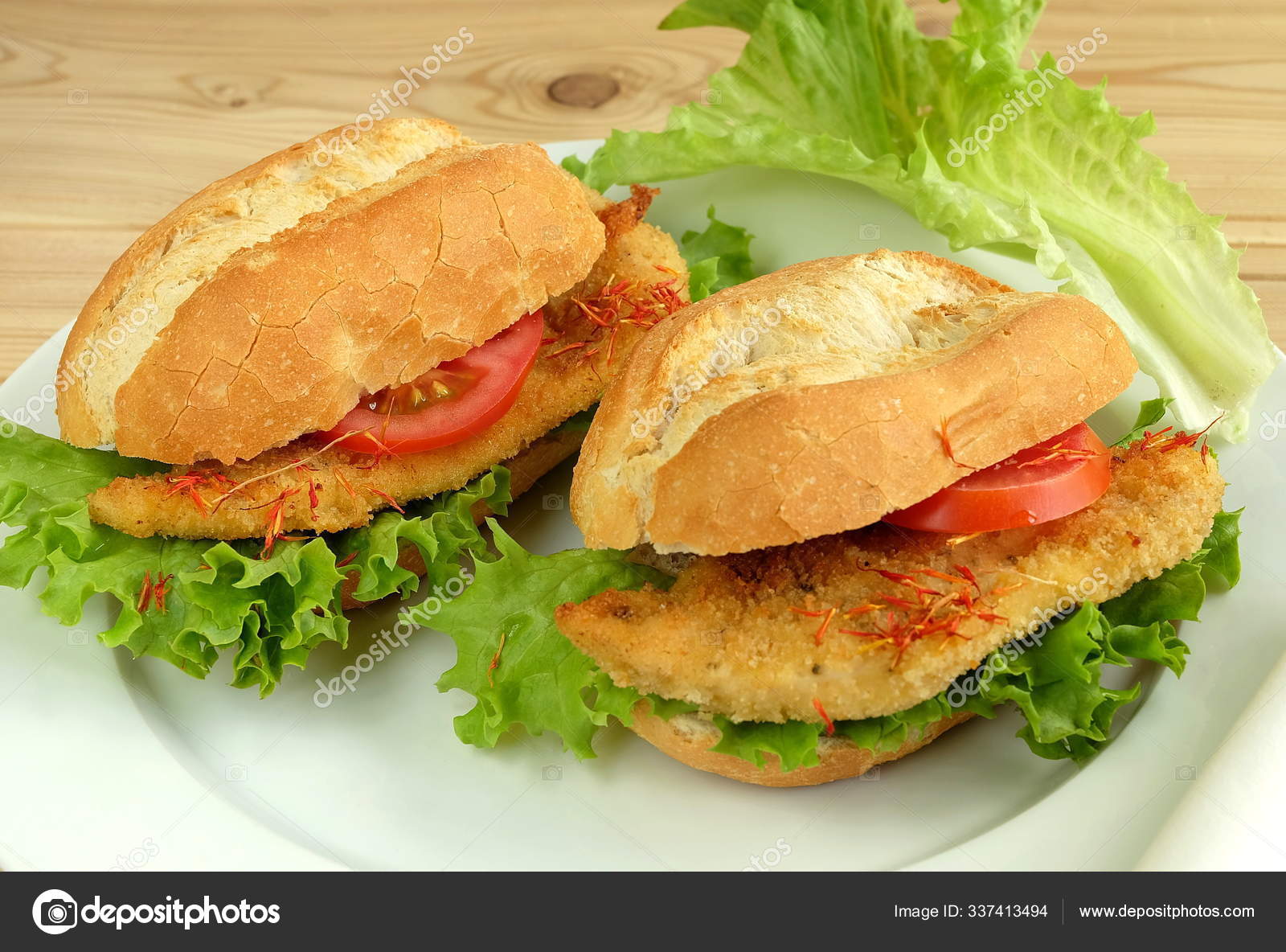 Rolls Filled Breaded Schnitzel Chicken Schnitzel Stock Photo by ...