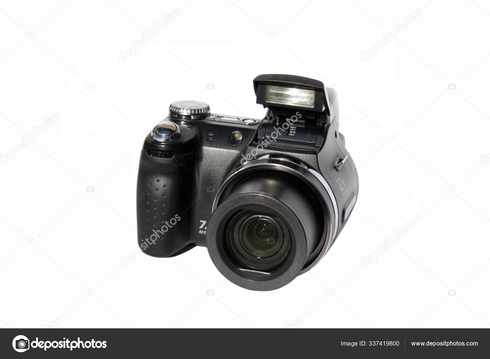Digital Photo Camera White Background — Stock Photo ...
