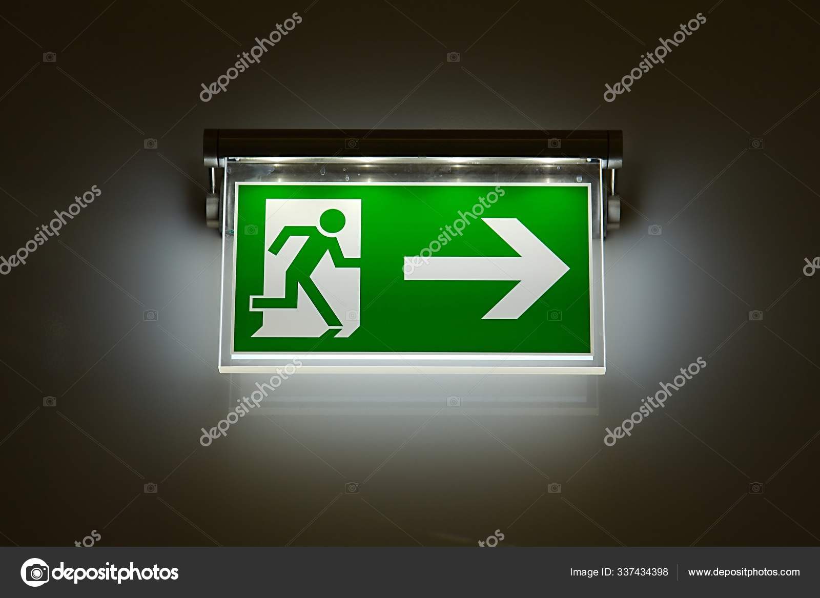 Lighted Emergency Exit Signs