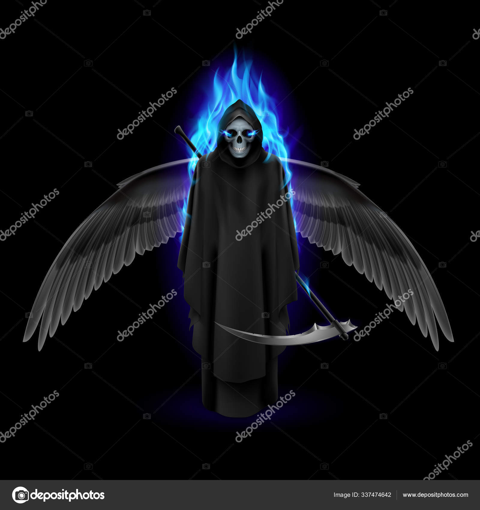 Blue Flame Wings