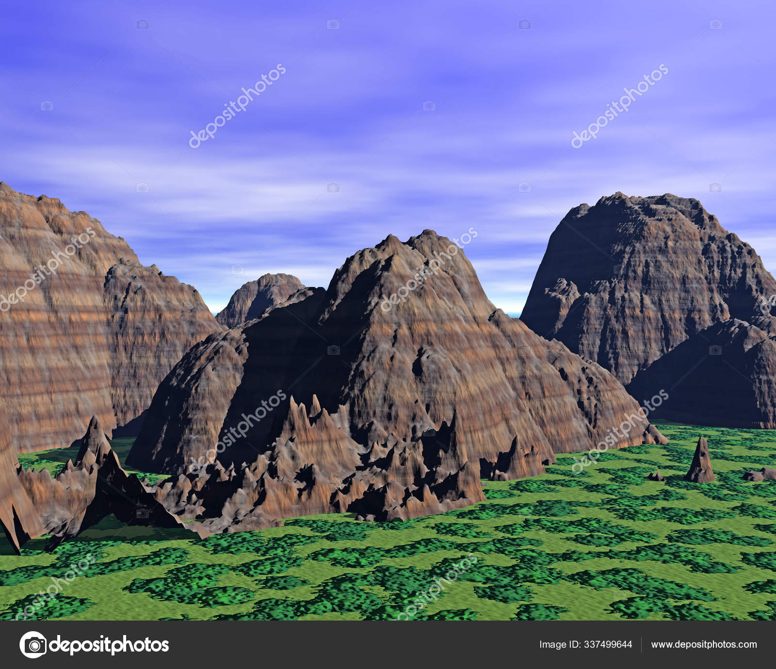 Rocks Steppe Computer Graphics — Stock Photo © PantherMediaSeller ...