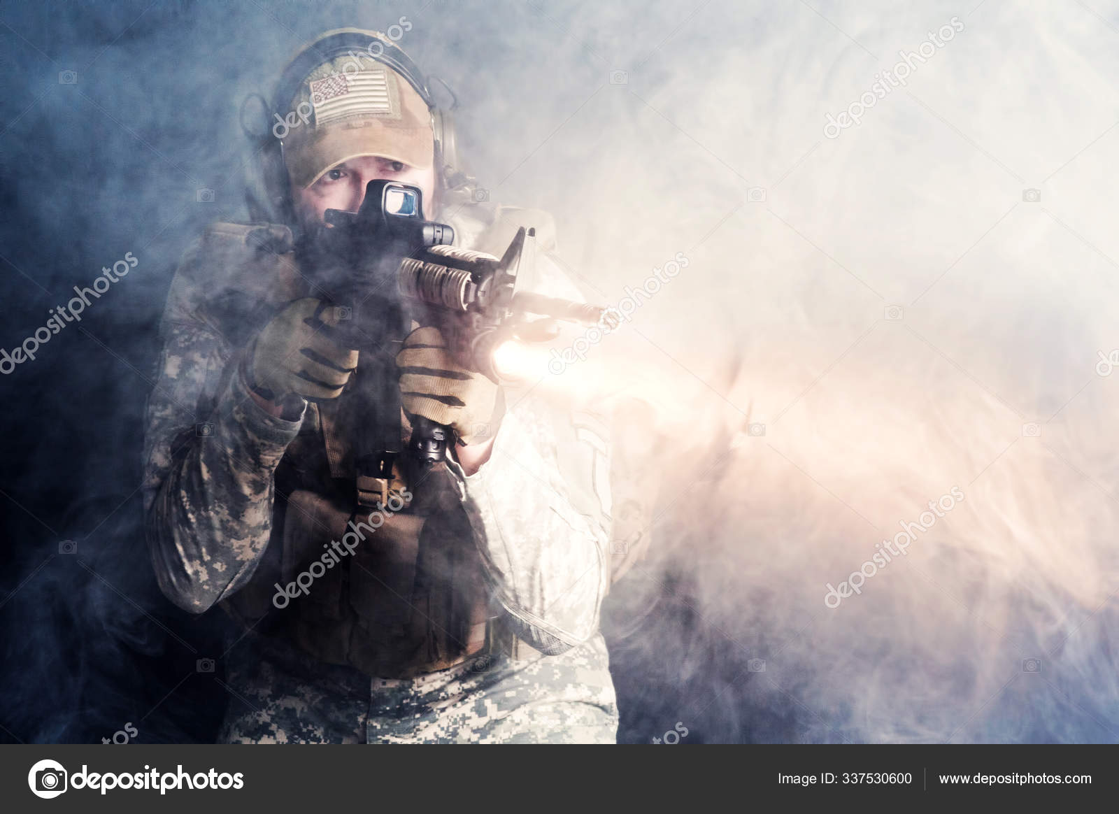 Swat Team Officer White Isolated Background — Stock Photo ...