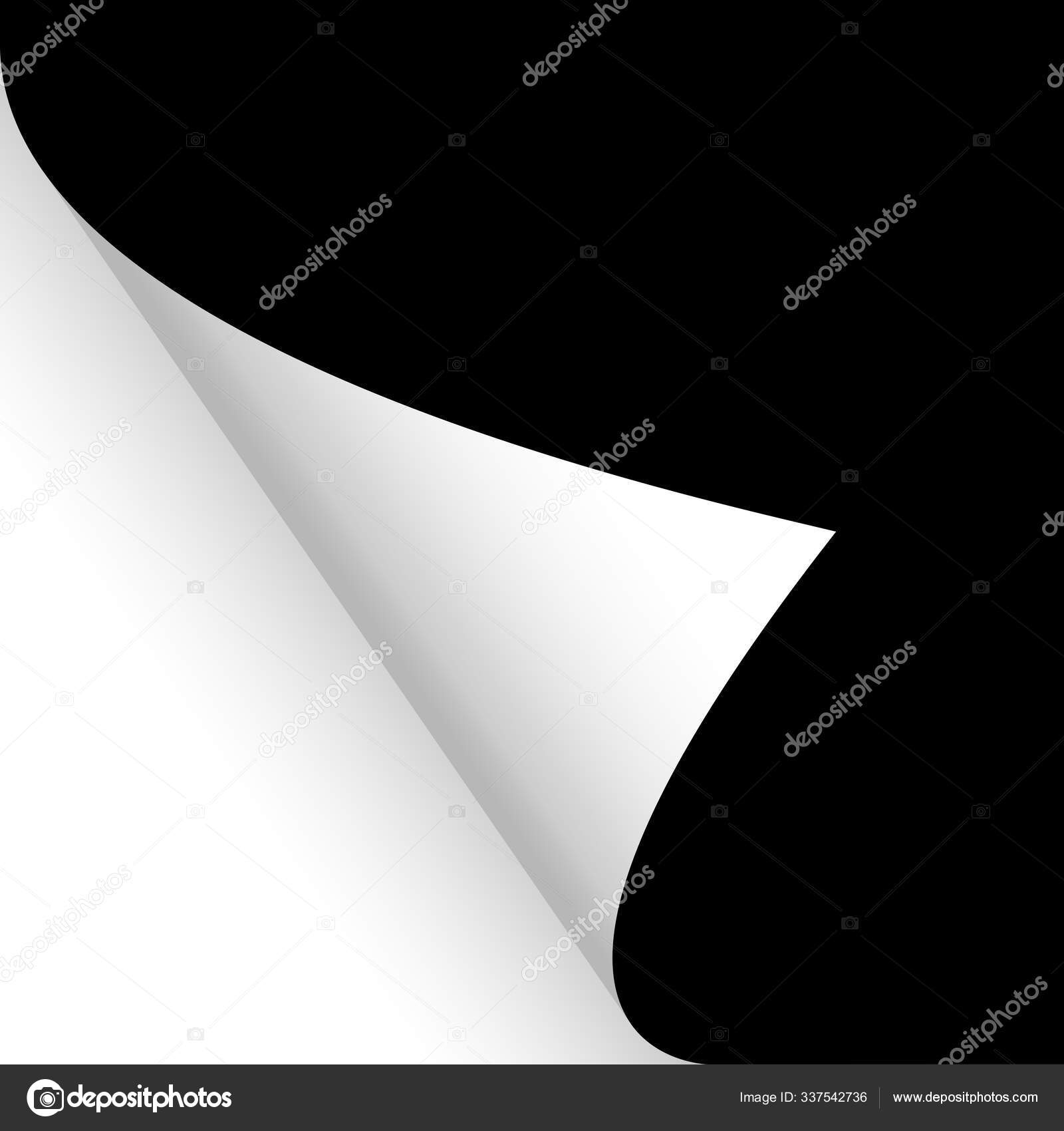 Turn Paper Page Bottom Left Black — Stock Photo © PantherMediaSeller ...