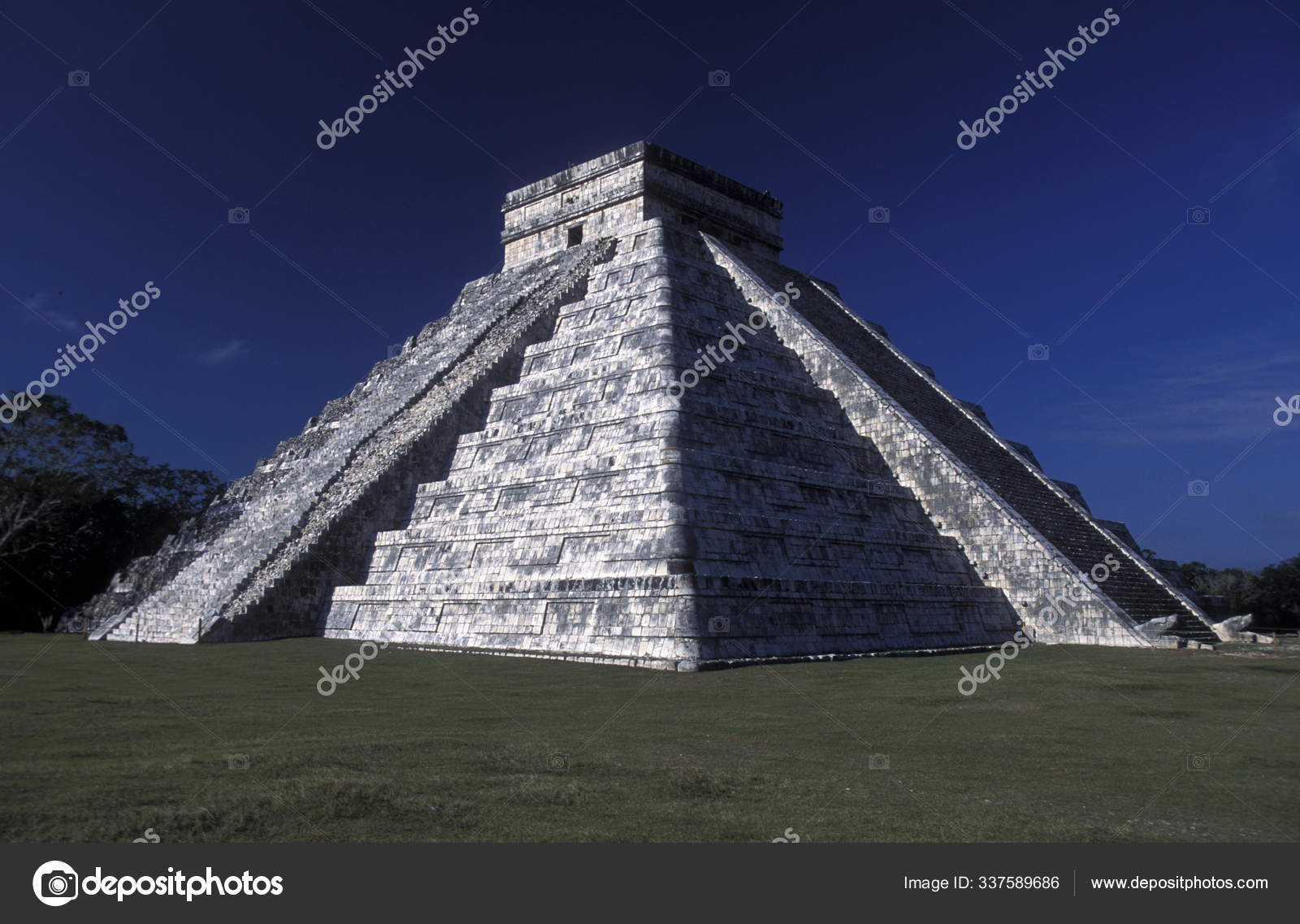 Pyramid Mayan Ruins Chichen Itza Yucatan State Peninsula Yuctan Sueden ...
