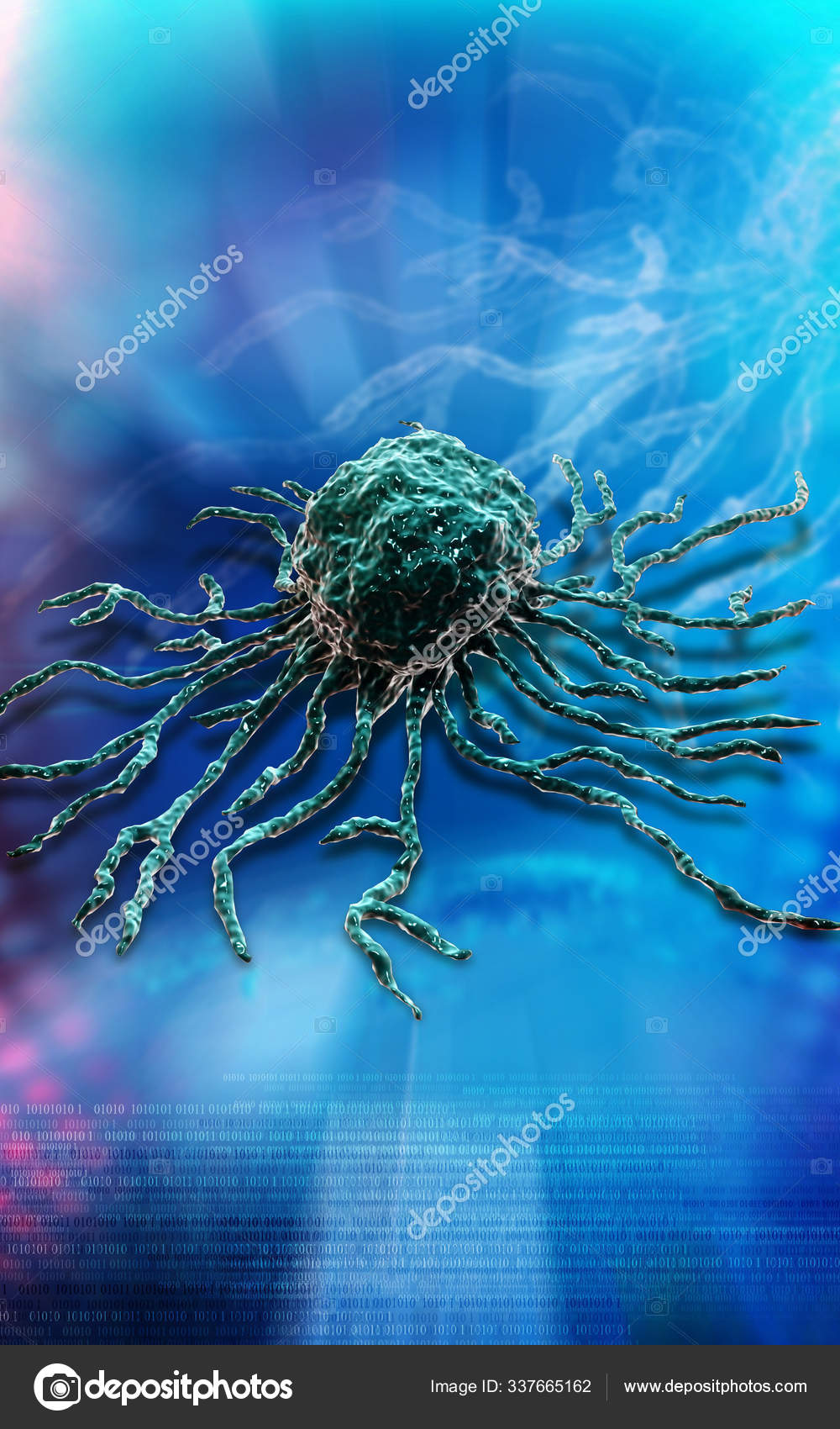 Digital Illustration Stem Cell Colour Background Stock Photo by ...