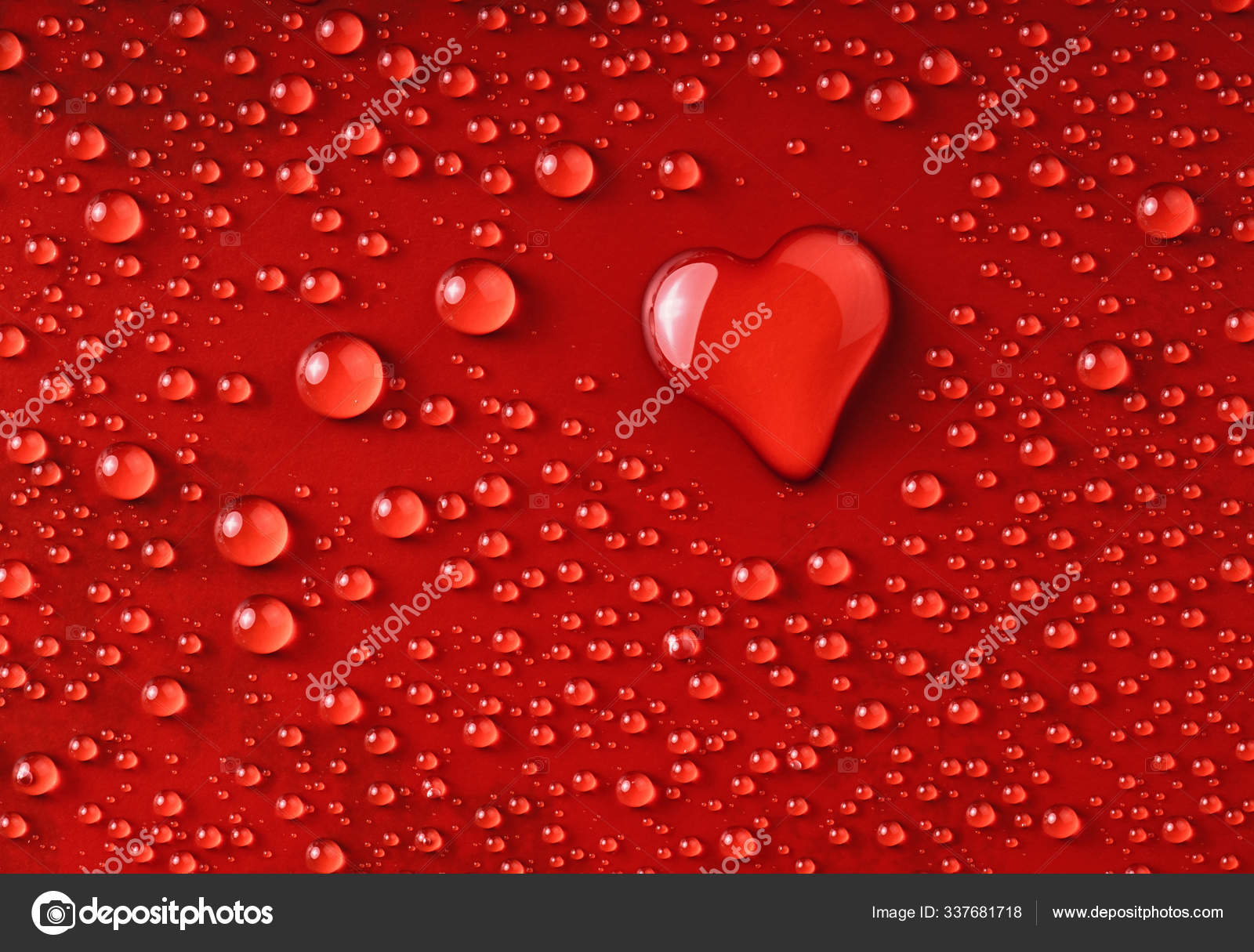 Water Drop On Heart