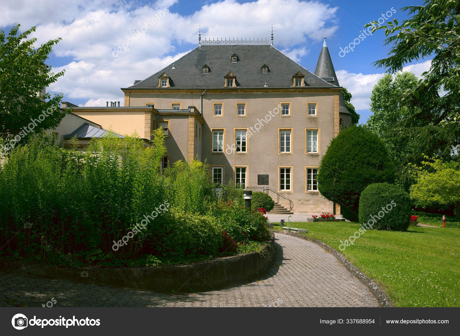 View Old Convent City Schengen Luxembourg Summer — Stock Photo ...