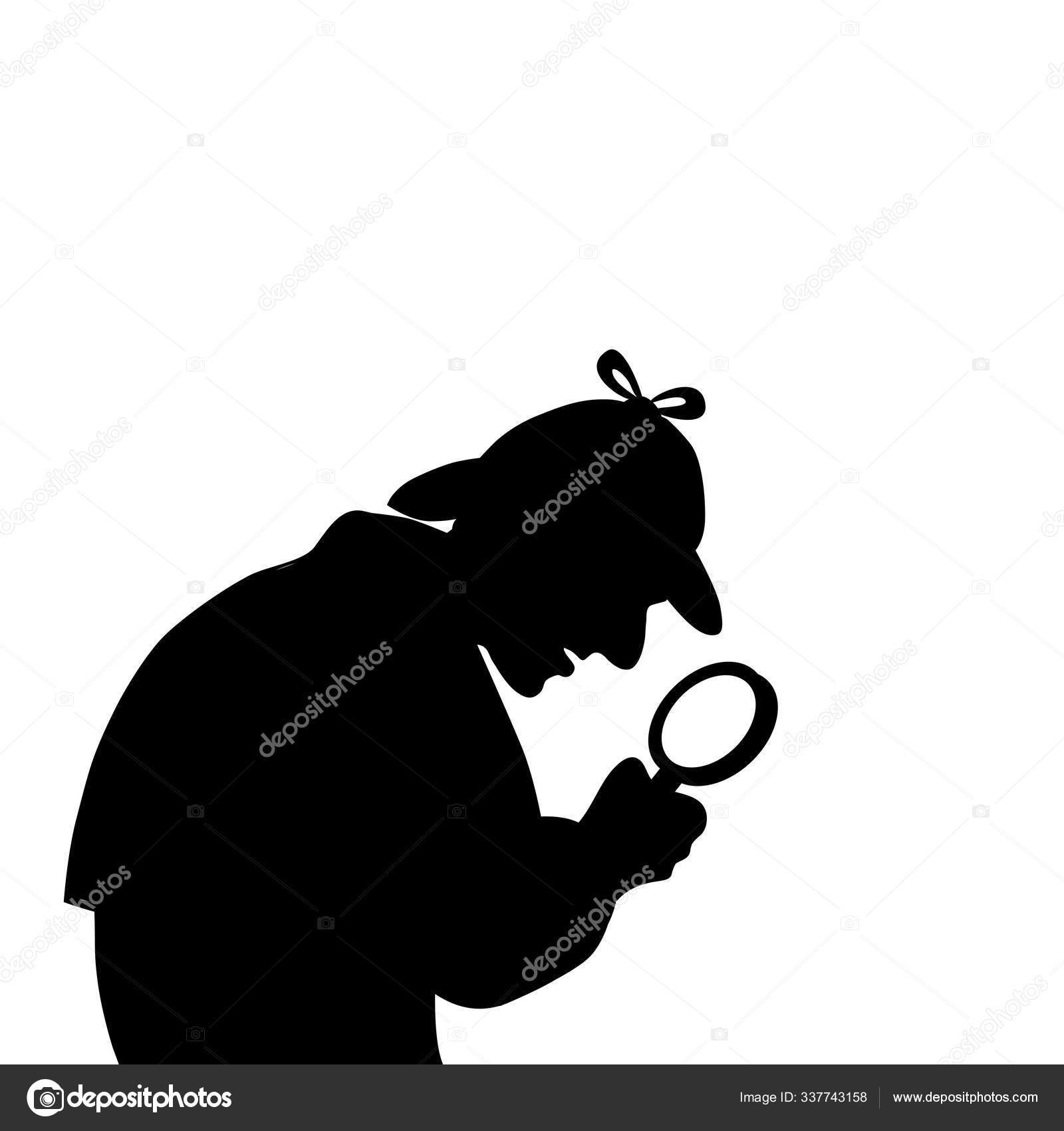 Sherlock Holmes Magnifying Glass Silhouette