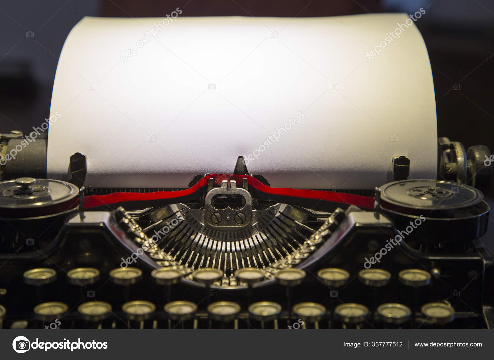Vintage Typewriter With Paper