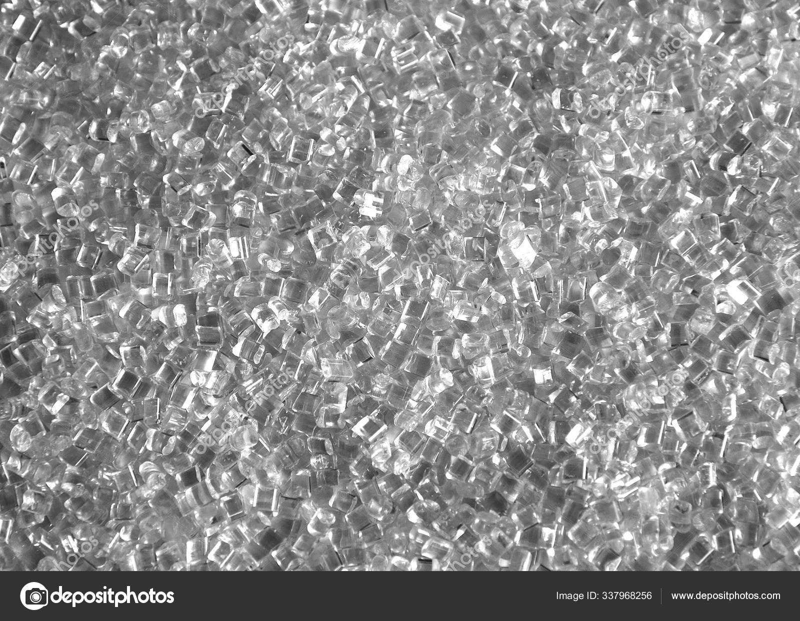 Two Different Blue Polymer Resin Pellets Injection Molding Isolated ...