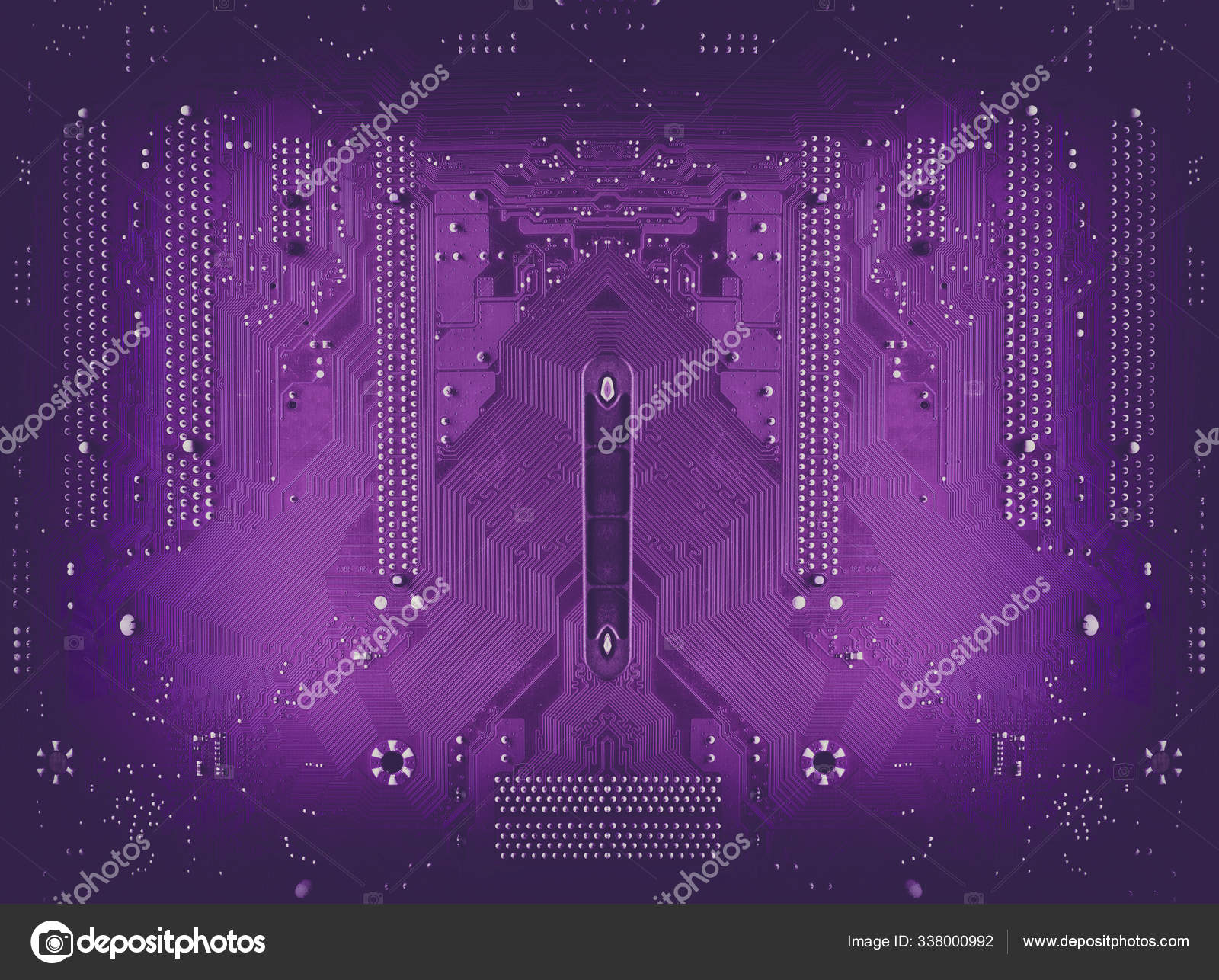 Purple Circuit Board Background Computer Motherboard Stock Photo by ...