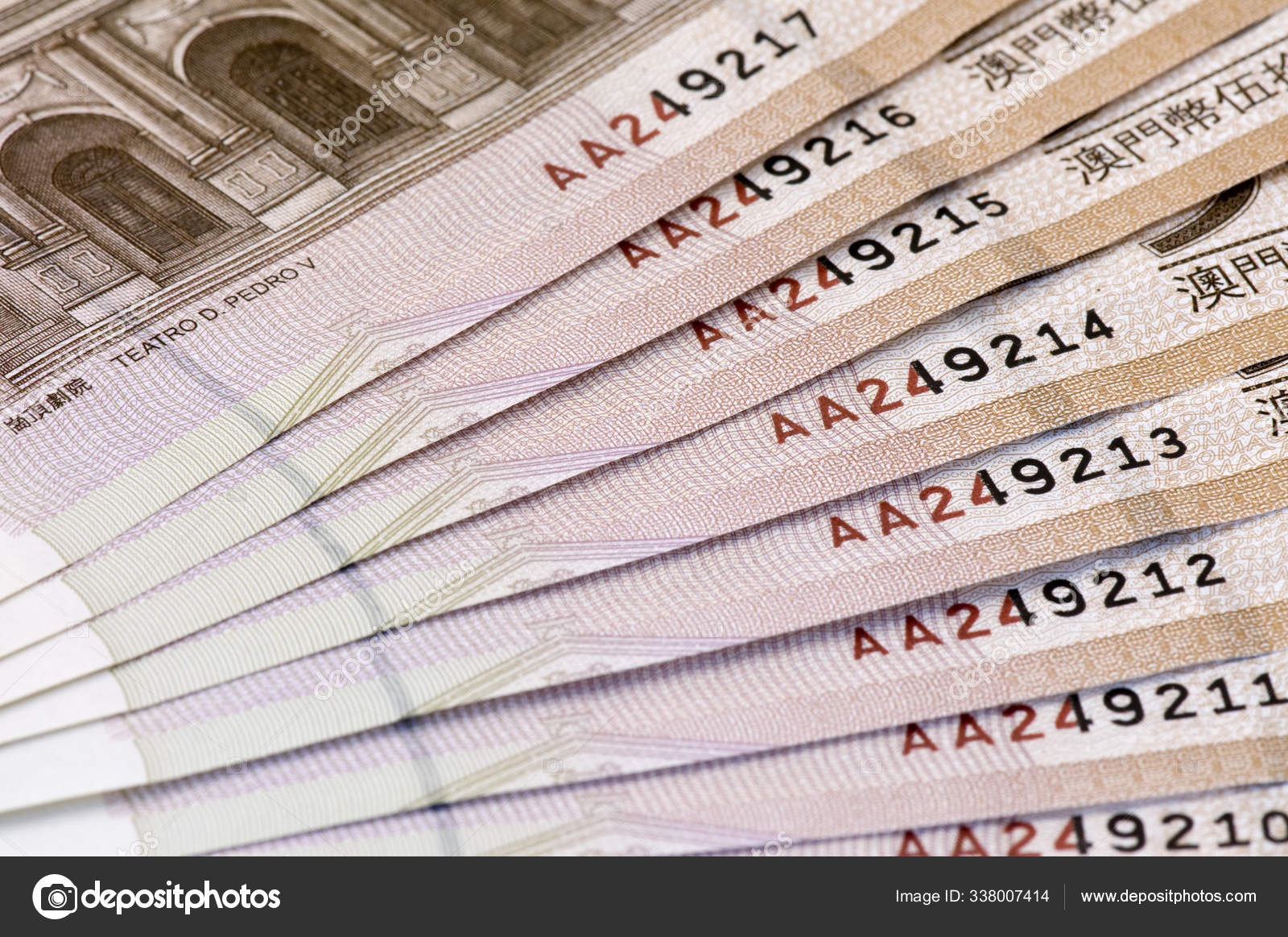 Stack Macau Money Bills Notes — Stock Photo © PantherMediaSeller #338007414