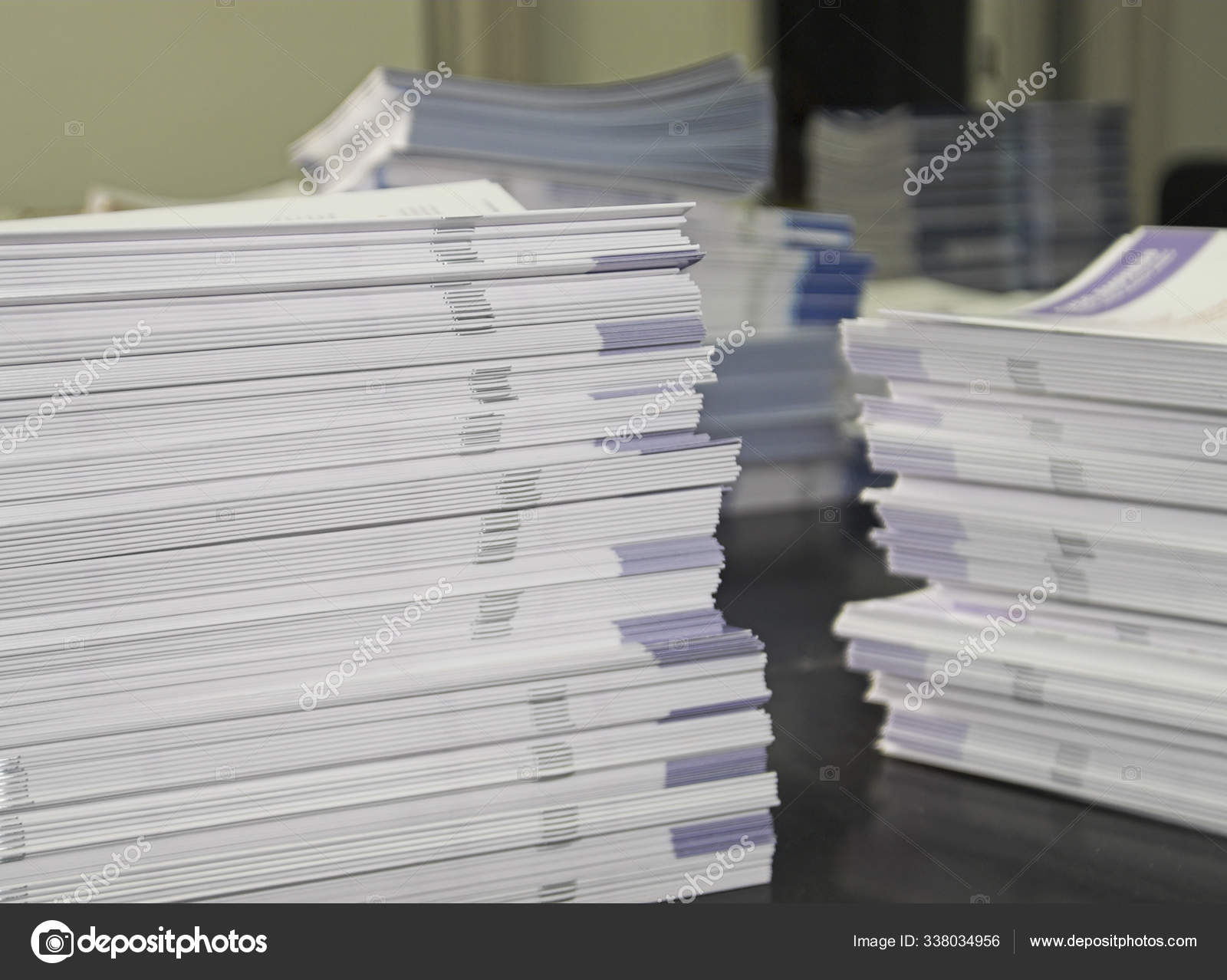 Piles Handout Papers Lying Table Stock Photo by ©PantherMediaSeller ...